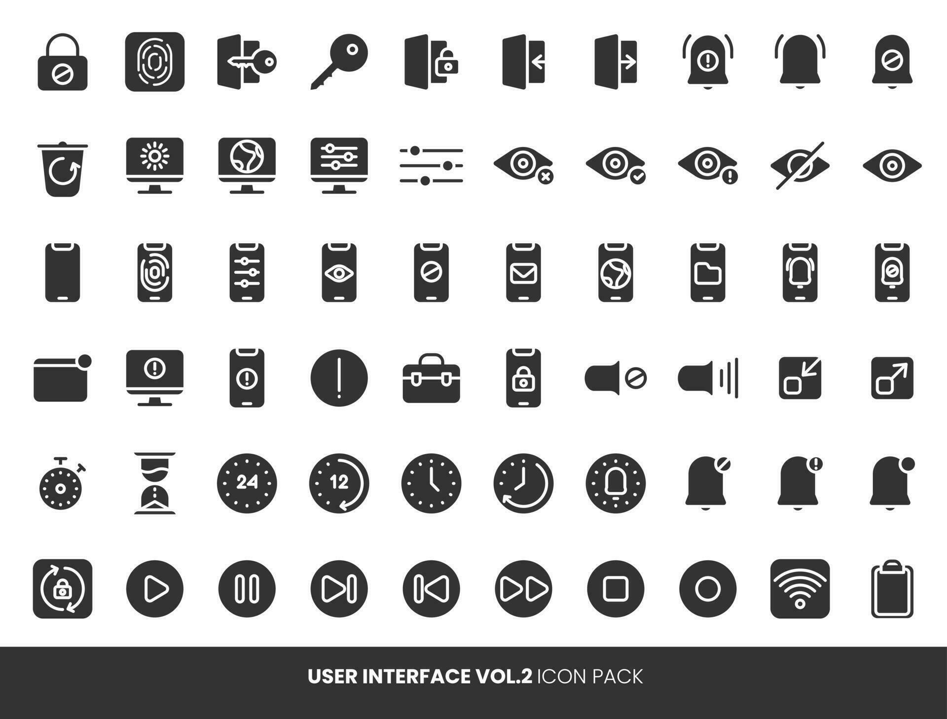 User interface icon set 26650428 Vector Art at Vecteezy