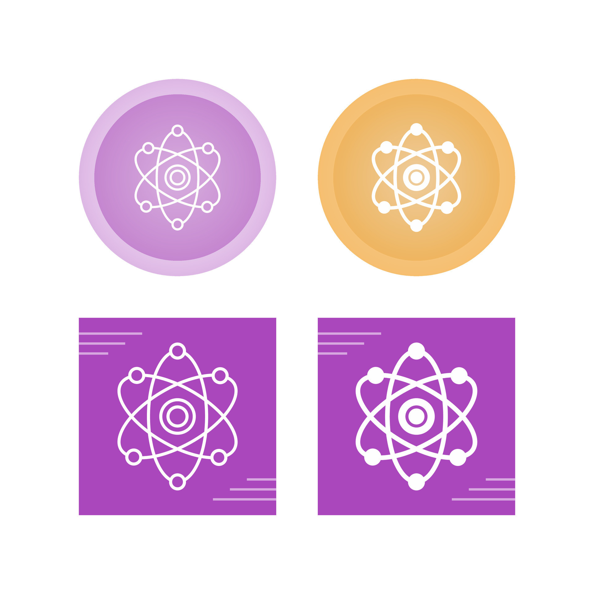 Atom Vector Icon 26656185 Vector Art At Vecteezy