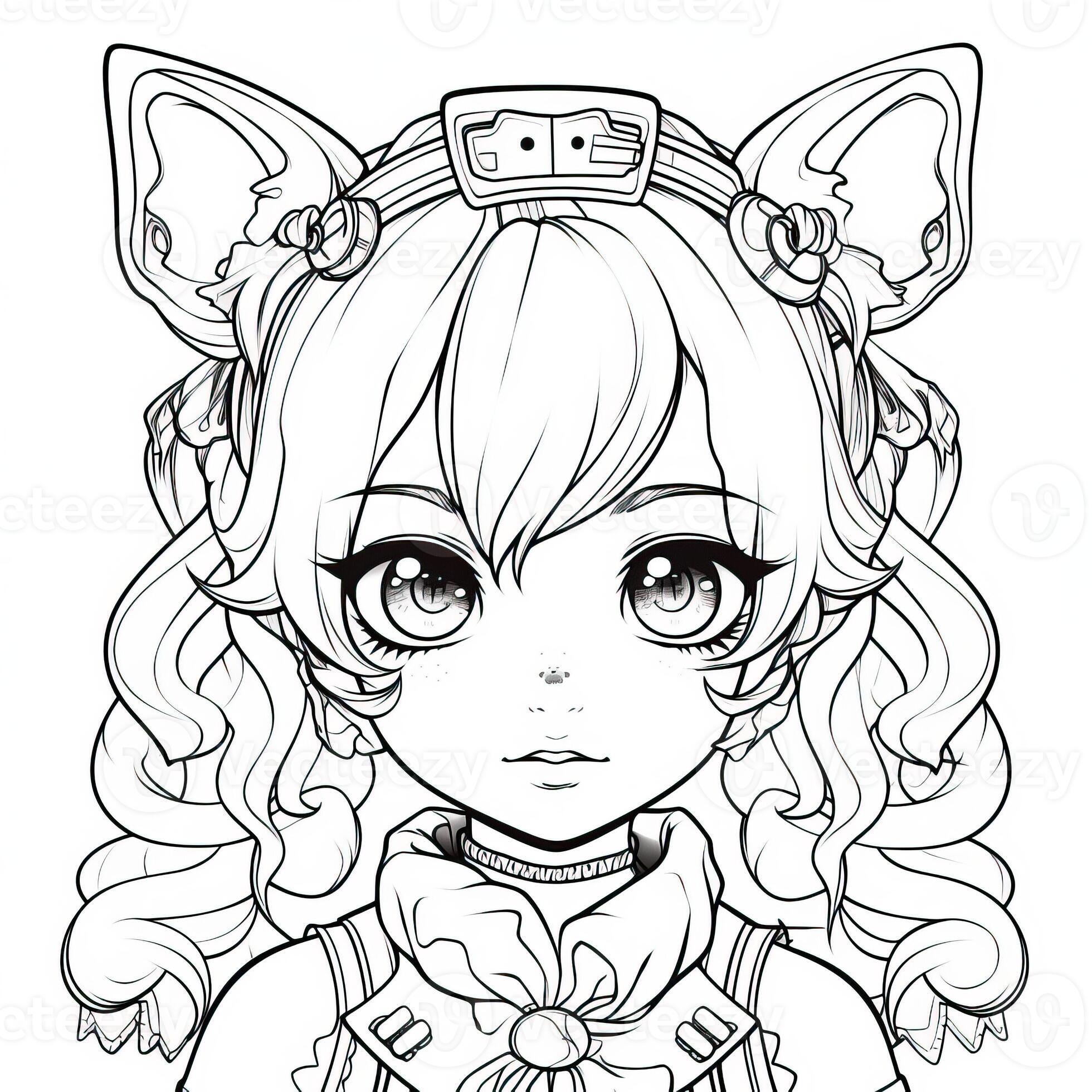 Anime Girl Coloring Pages 26673089 Stock Photo at Vecteezy Anime Girl Coloring Pages 26673089 Stock Photo at Vecteezy