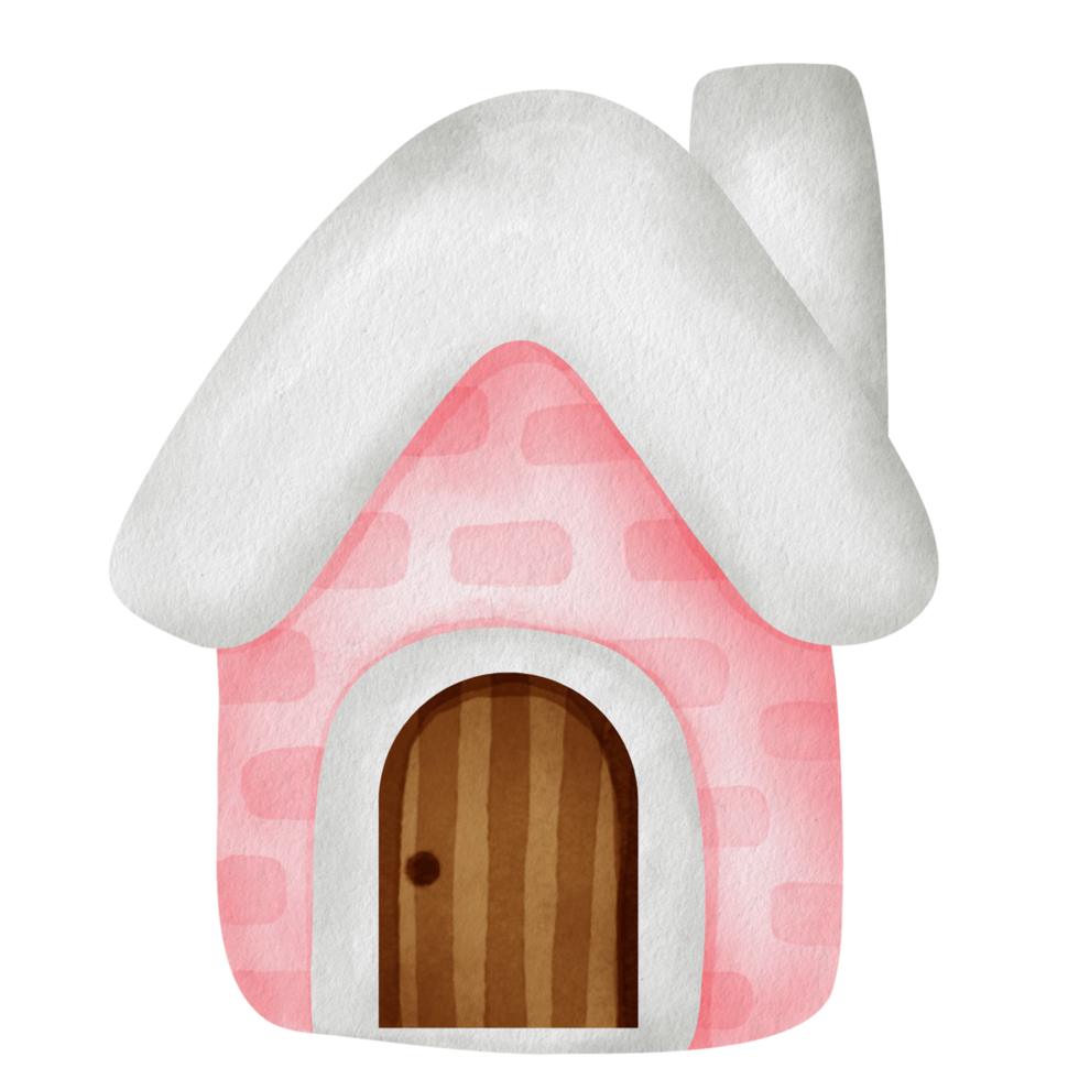 Watercolor Christmas Snow Village. 26674040 PNG