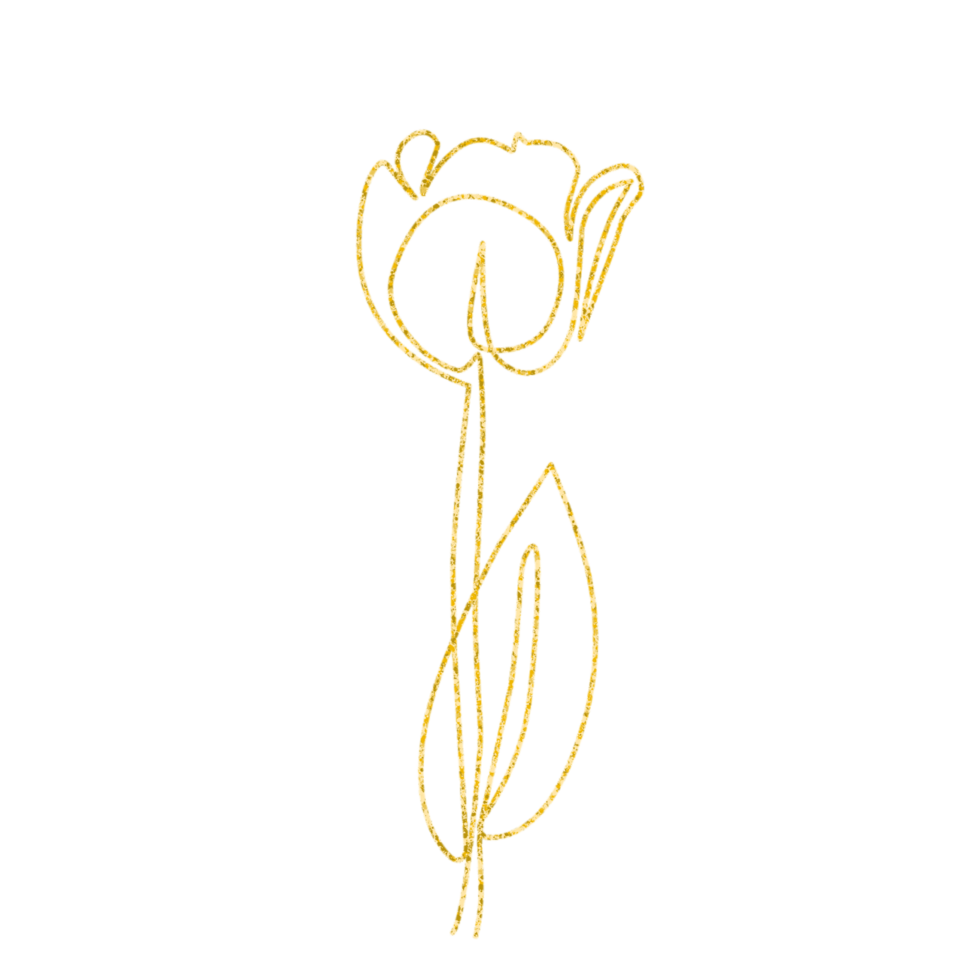 Gold Glitter Flower 26678410 Png