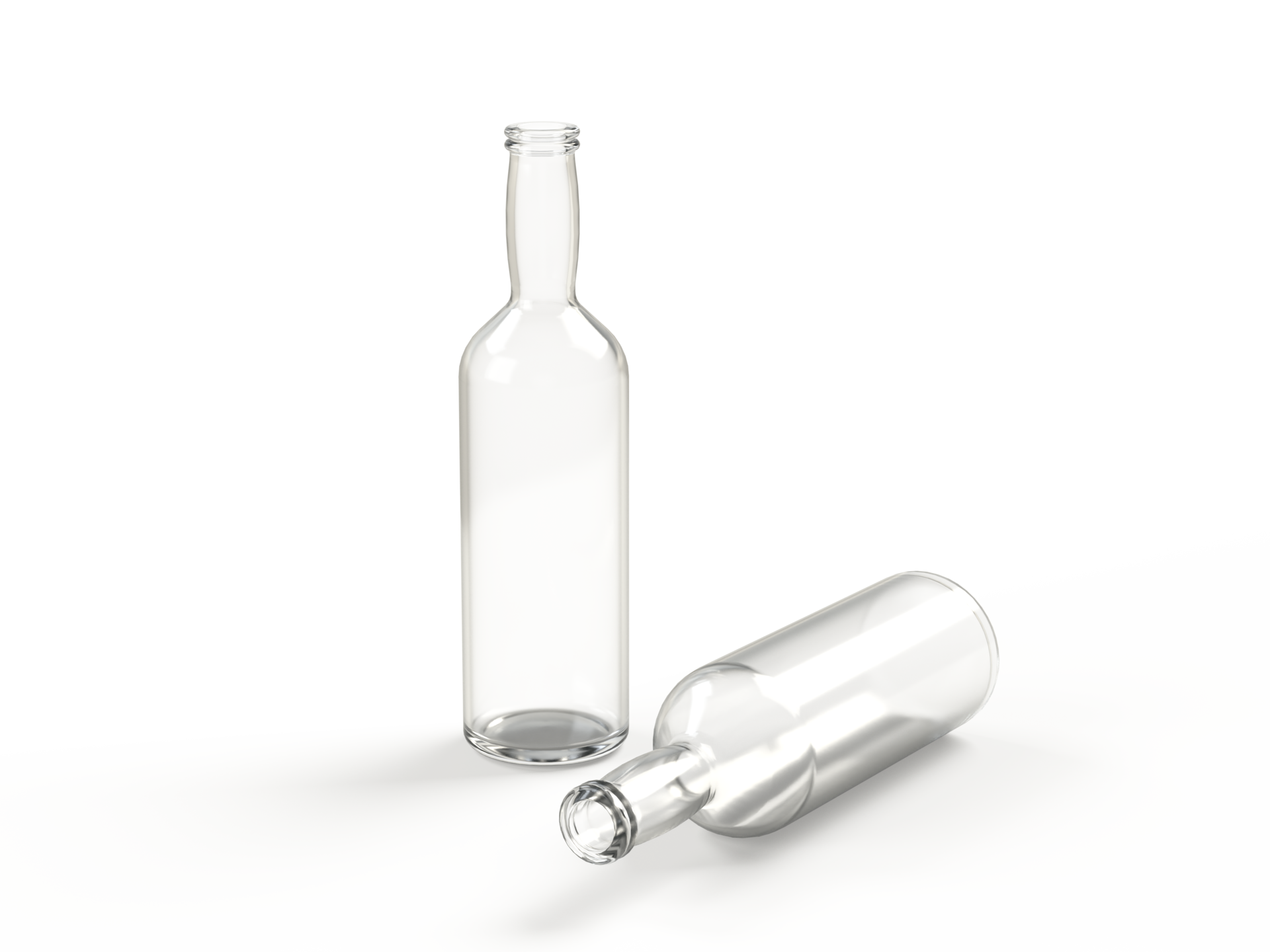 3d Rendering Empty Glass Bottles Of Green Brown And Clear Bottles 26678555 Png