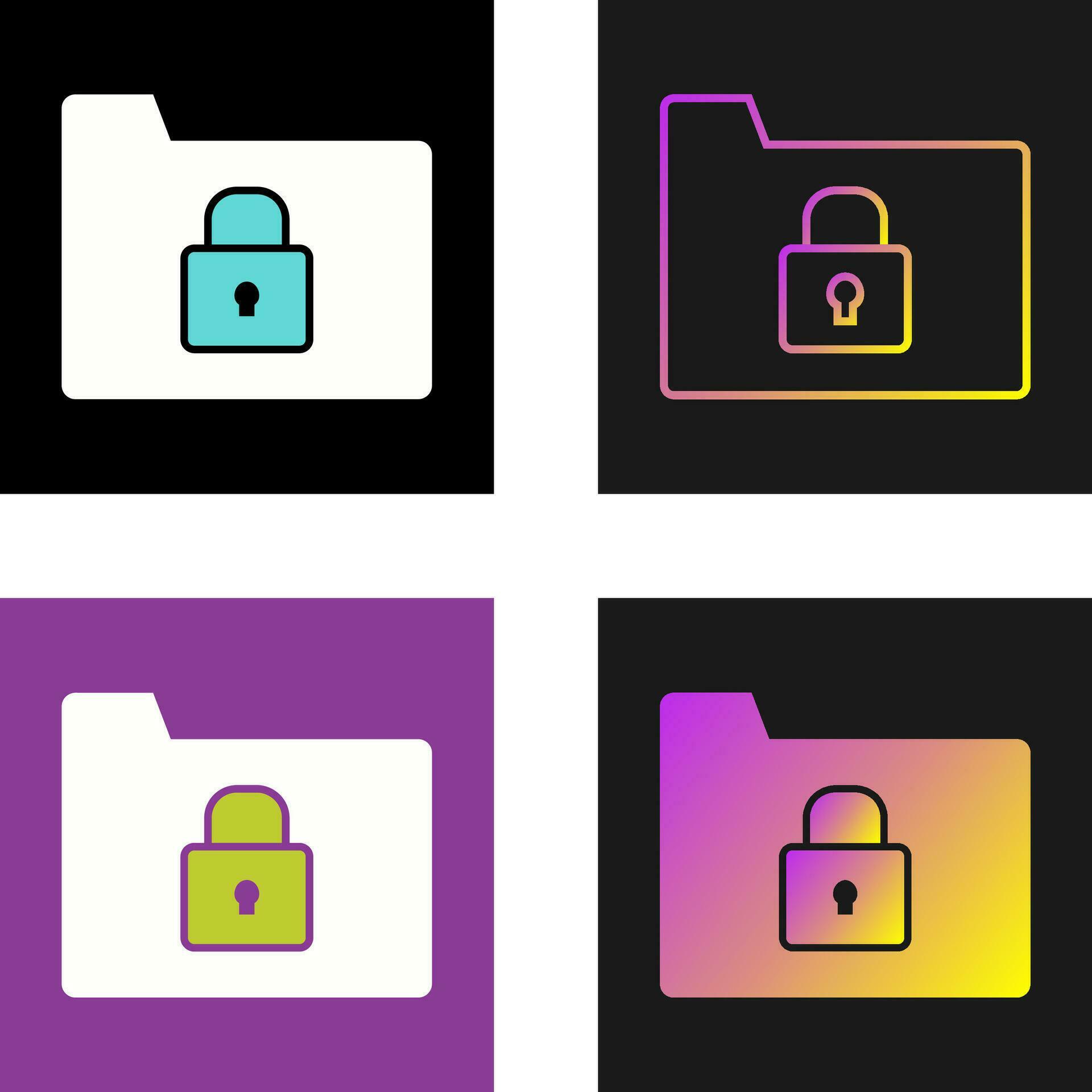 Secure Folder Vector Icon 26680556 Vector Art at Vecteezy