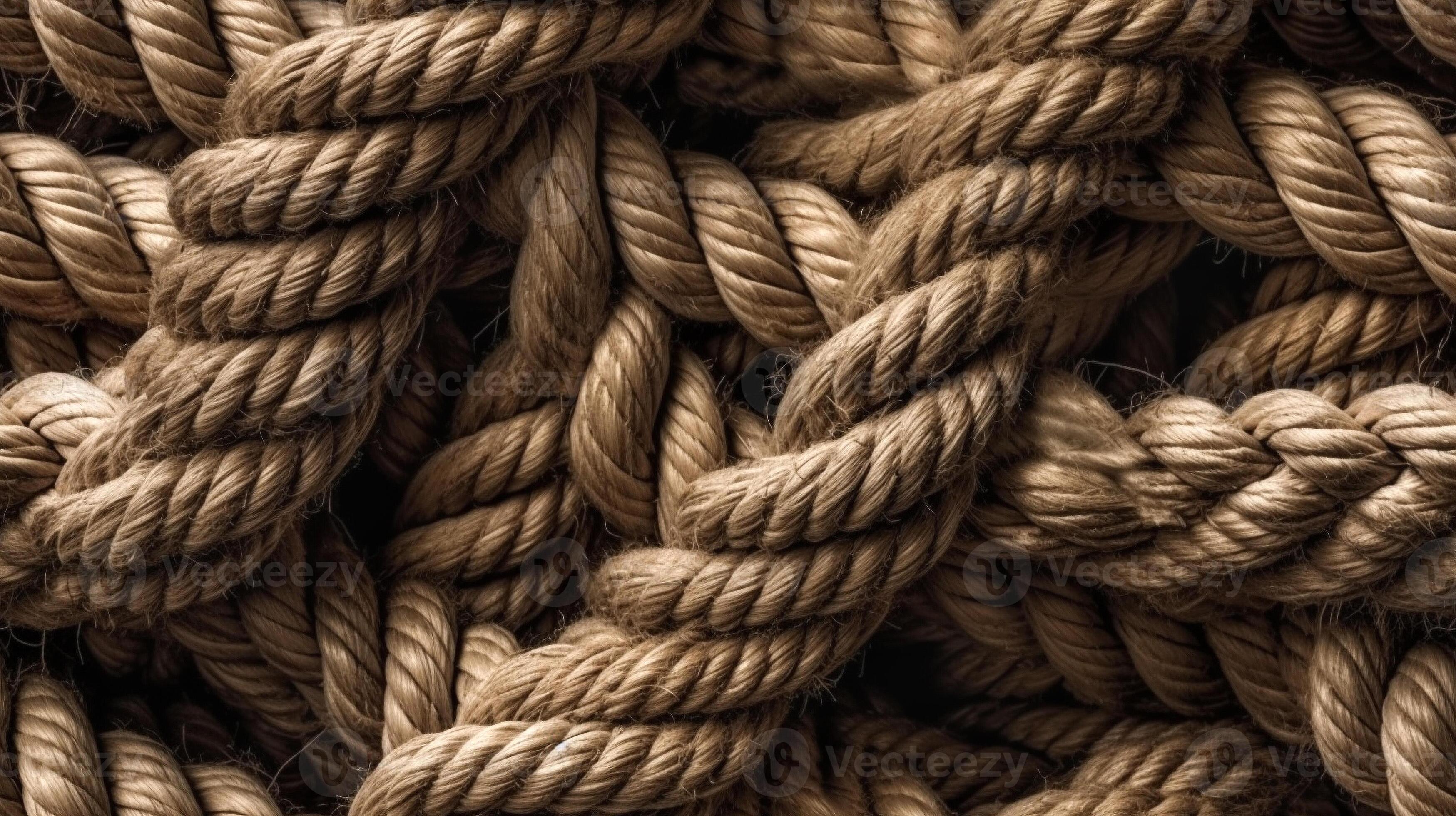Seamless Tile of Thick Rope Strands - Generative AI. Seamlessly ...
