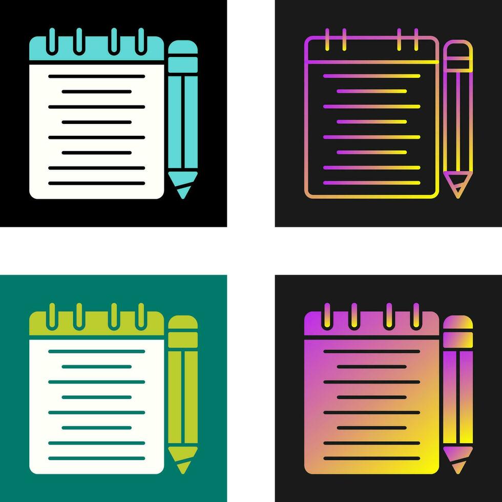 Notepad Vector Icon 26682193 Vector Art at Vecteezy