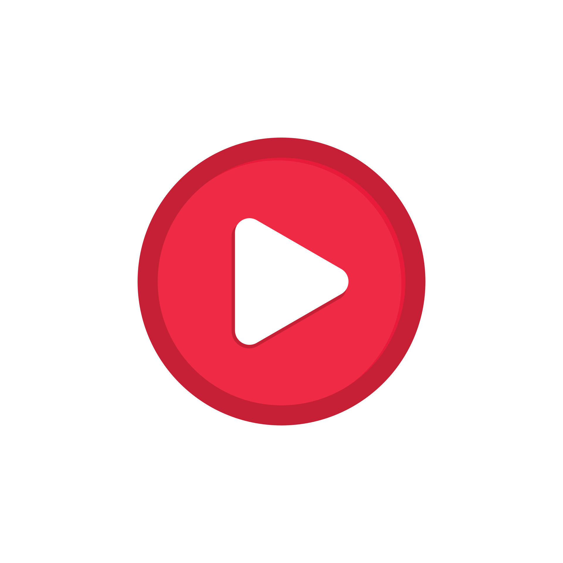 Red Play button icon. Media player audio symbol 26684242 Vector Art at ...