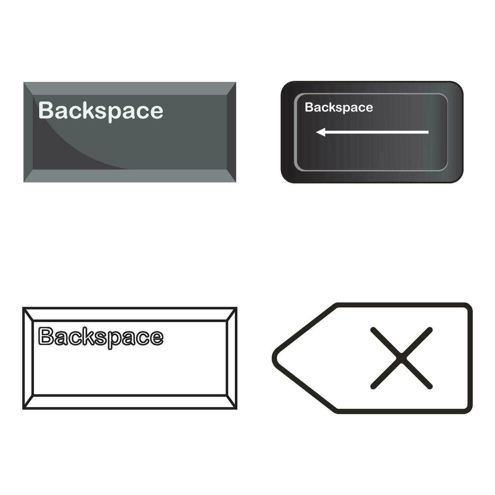 Backspace button icon 26692314 Vector Art at Vecteezy