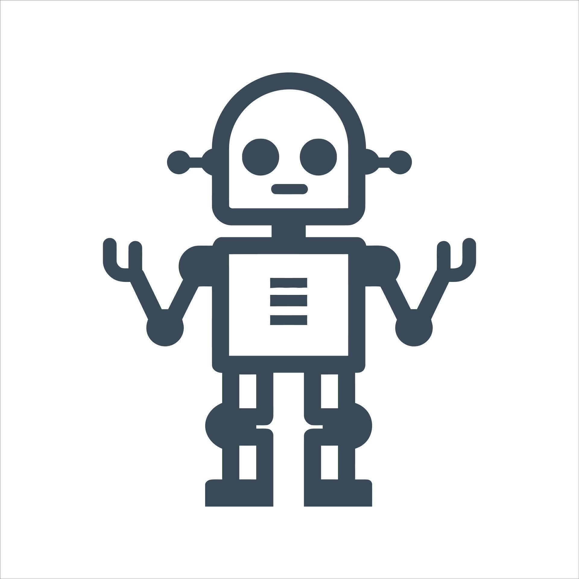 Artificial intelligence robot icon. Robot icon. Vector and glyph ...