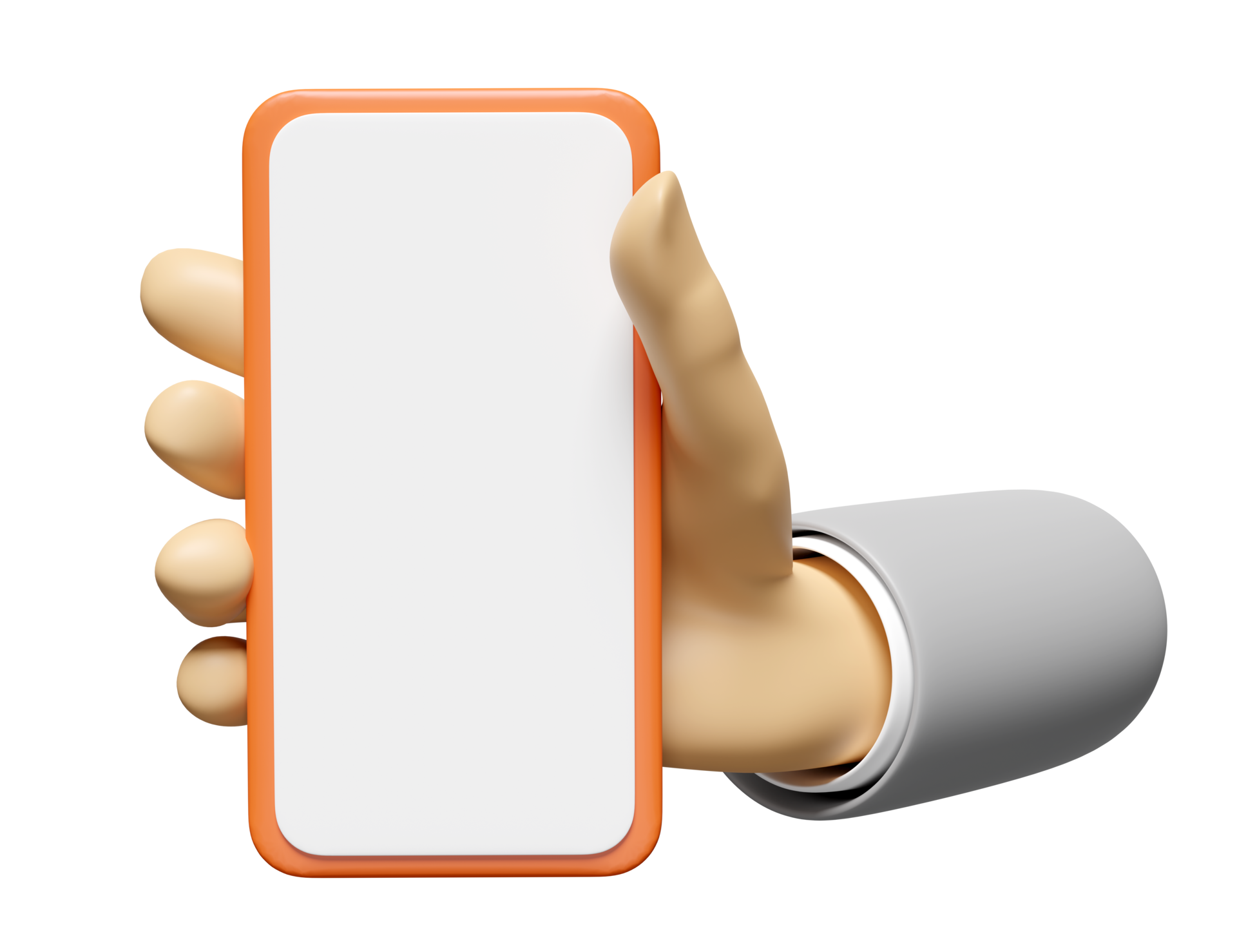 3d Hand Holding Smartphone Isolated Hand Using Mobile Phone Screen Phone Template Empty