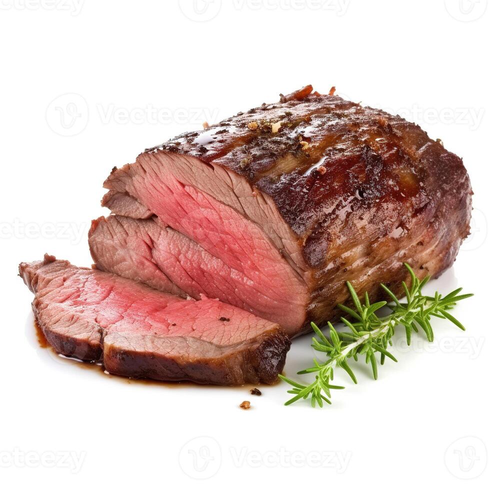 Roast beef on white background. 26695710 Stock Photo at Vecteezy