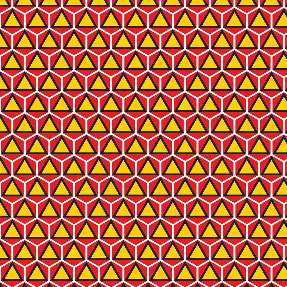 abstract geometric black red yellow repeat triangle pattern 26696702 ...