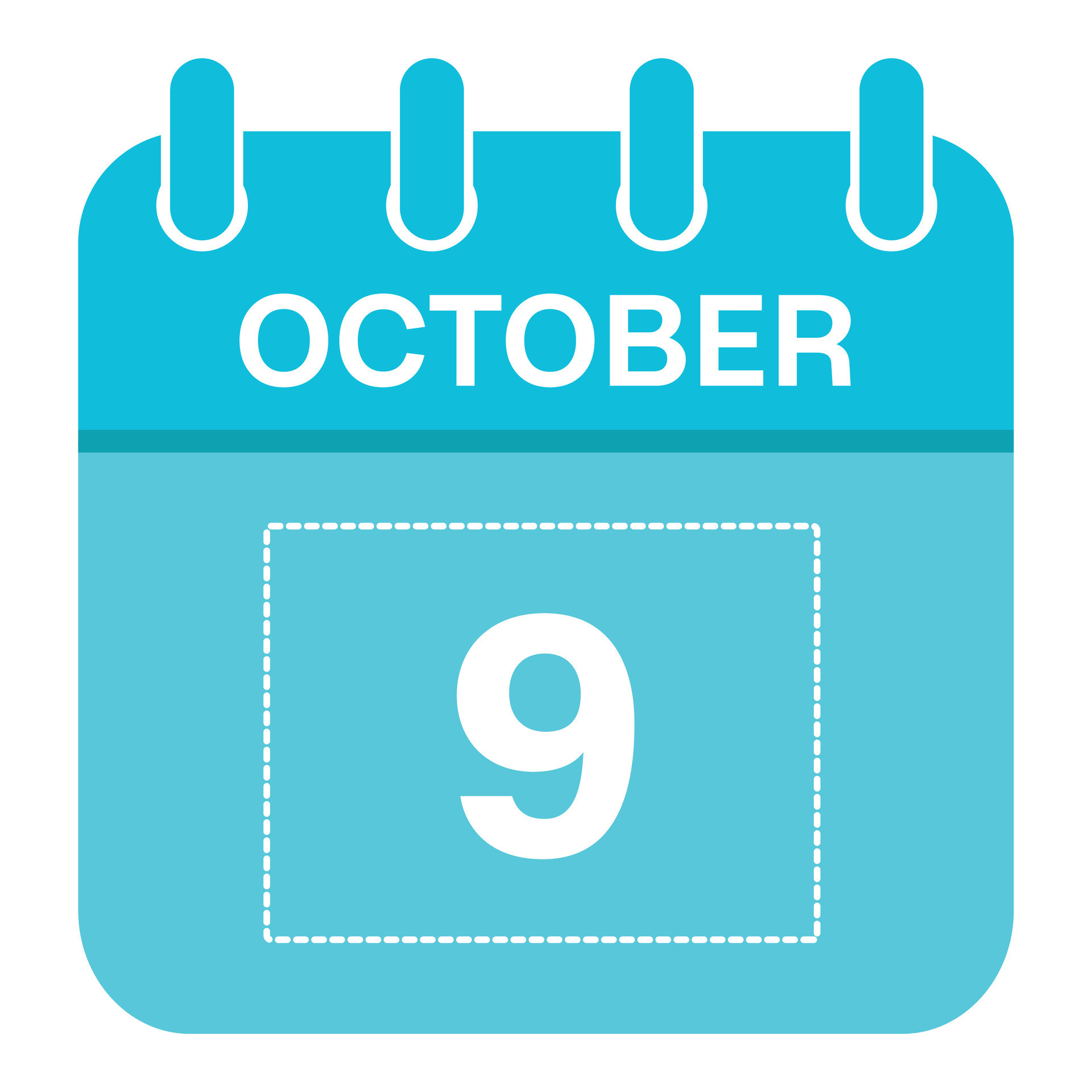 October 9 Calendar Daily Icon Day Date Month 26697066 Vector Art At Vecteezy