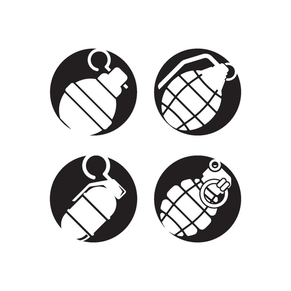 Grenade icon logo vector illustration template design. 26697466 Vector ...