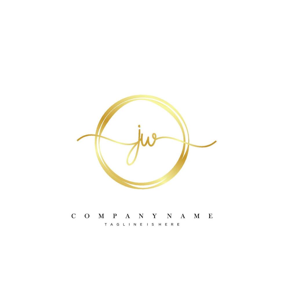 JW Initial handwriting minimalist geometric logo template vector ... JW Initial handwriting minimalist geometric logo template vector ...