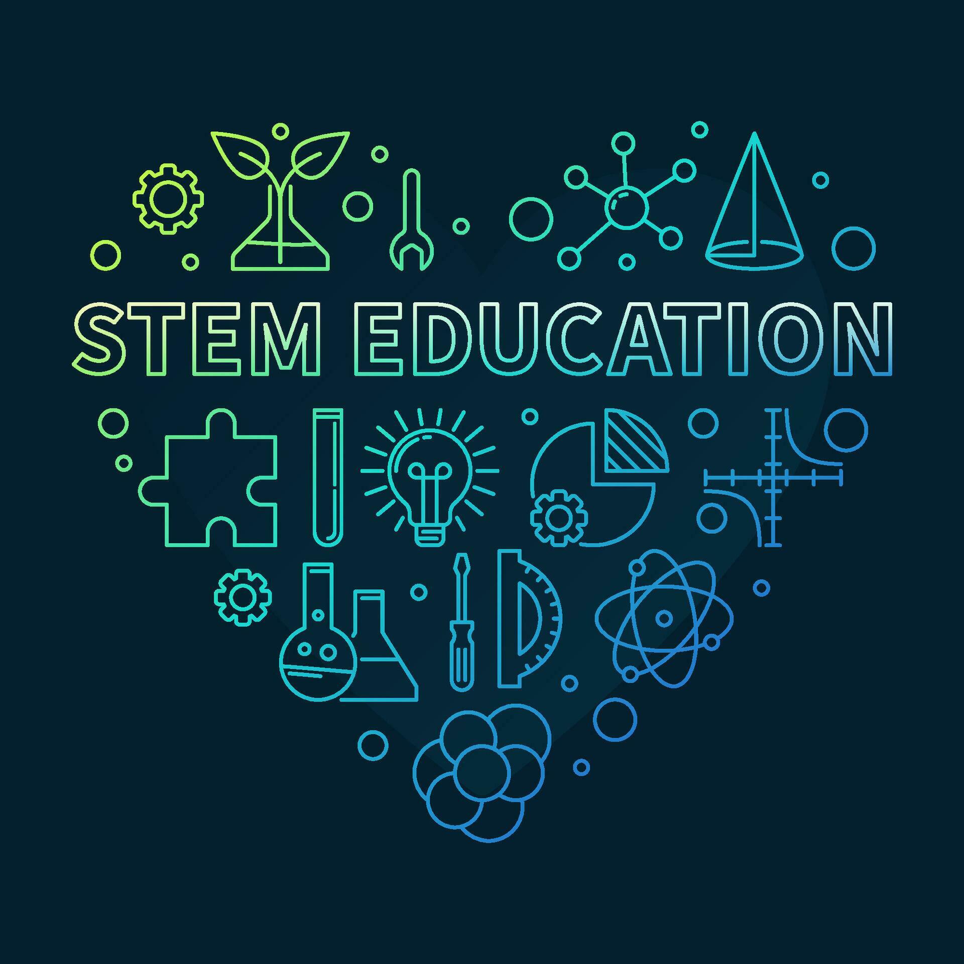 STEM - Science, Technology, Engineering, Mathematics Education Heart ...