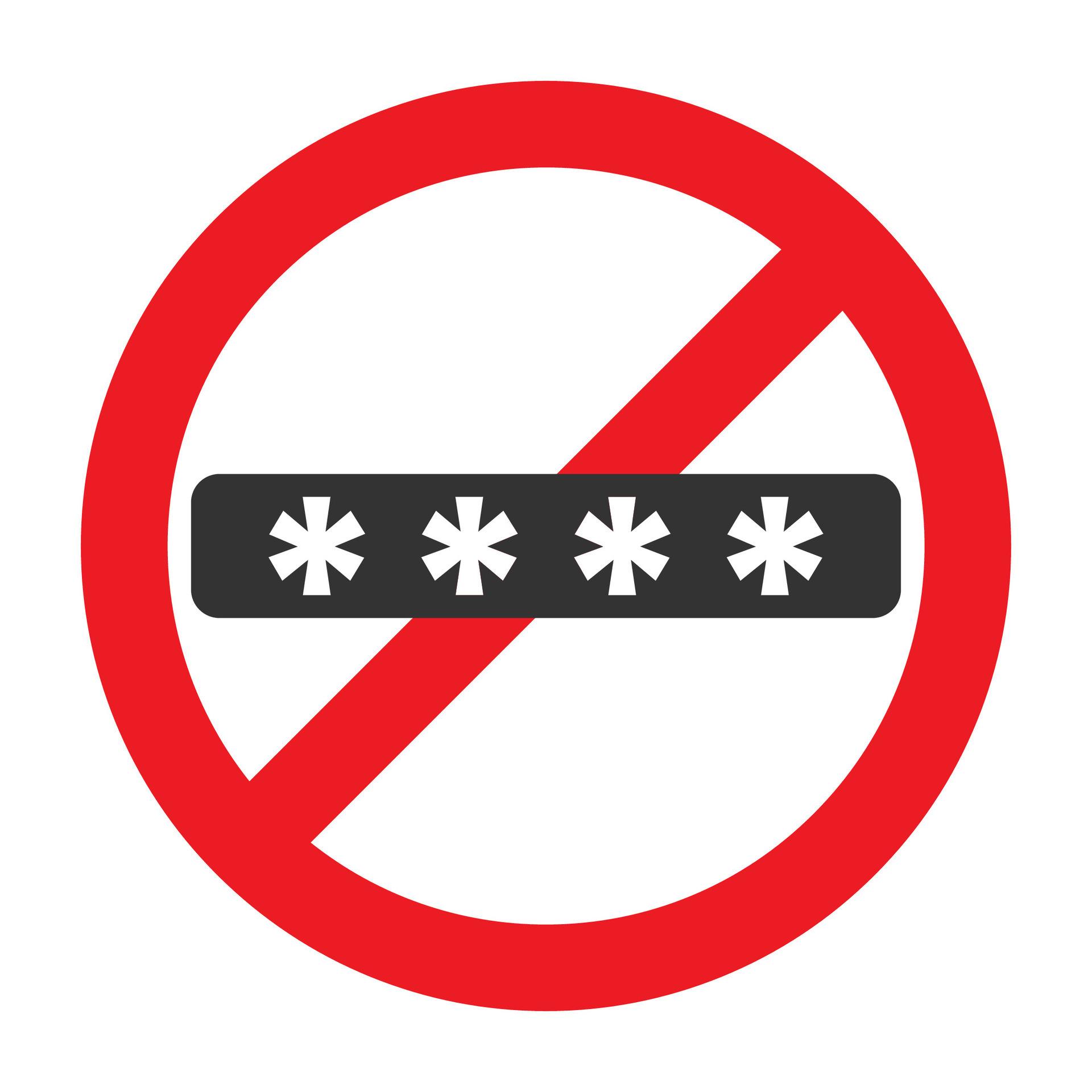 Vector Illustration Of Wrong Password Icon In Dark Color And White Background 26703102 Vector