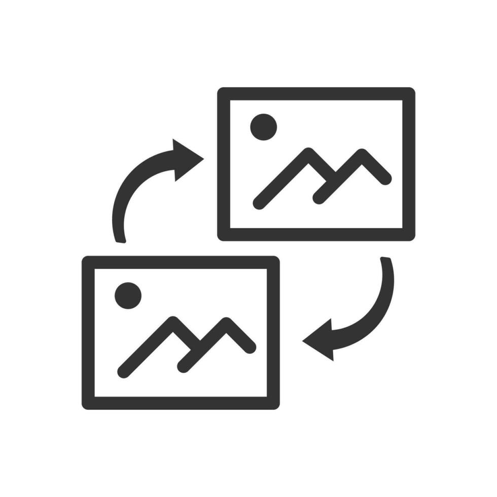 Vector Illustration Of Change Image Icon In Dark Color And White Vector Illustration Of Change Image Icon In Dark Color And White