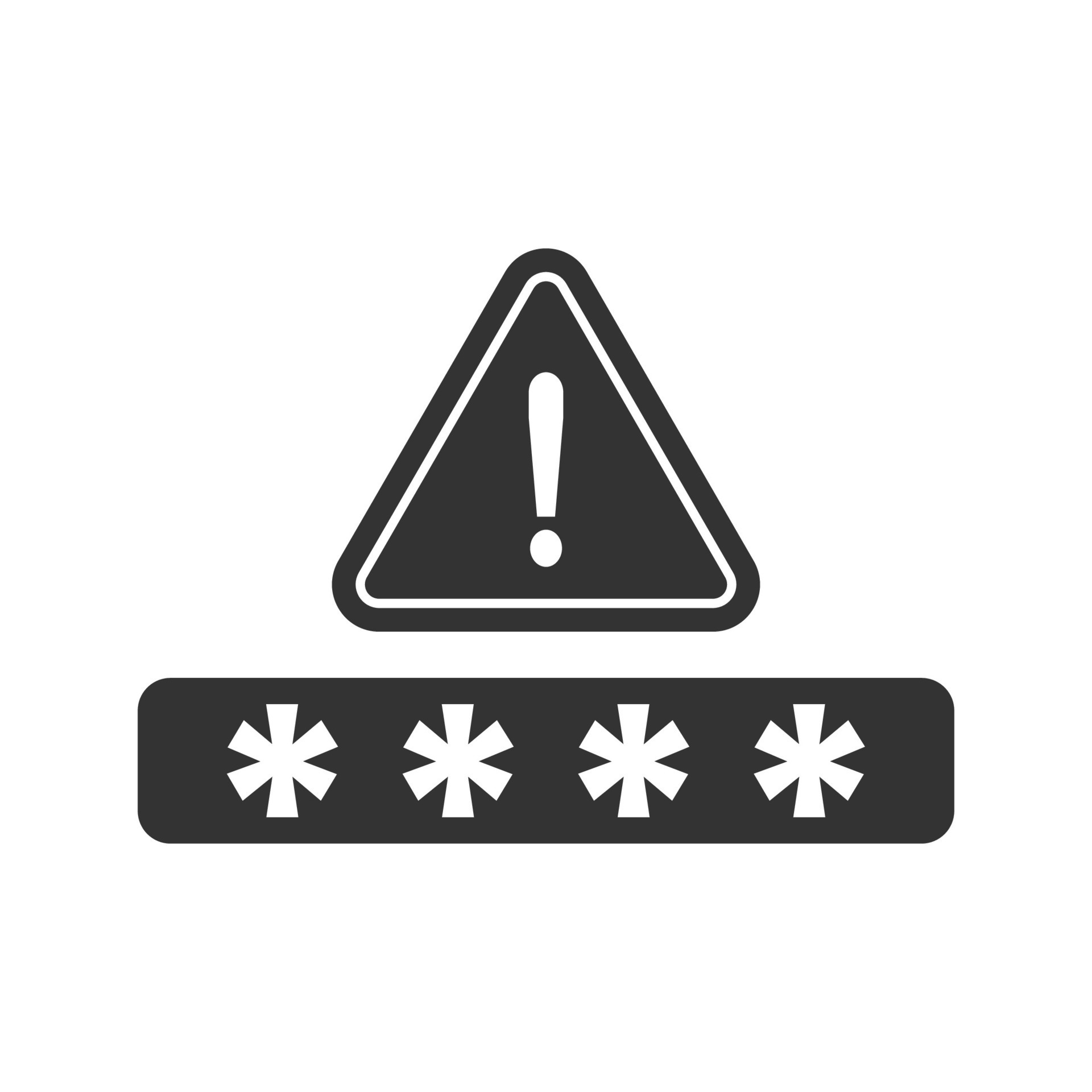 Vector Illustration Of Wrong Password Icon In Dark Color And White Background 26703519 Vector