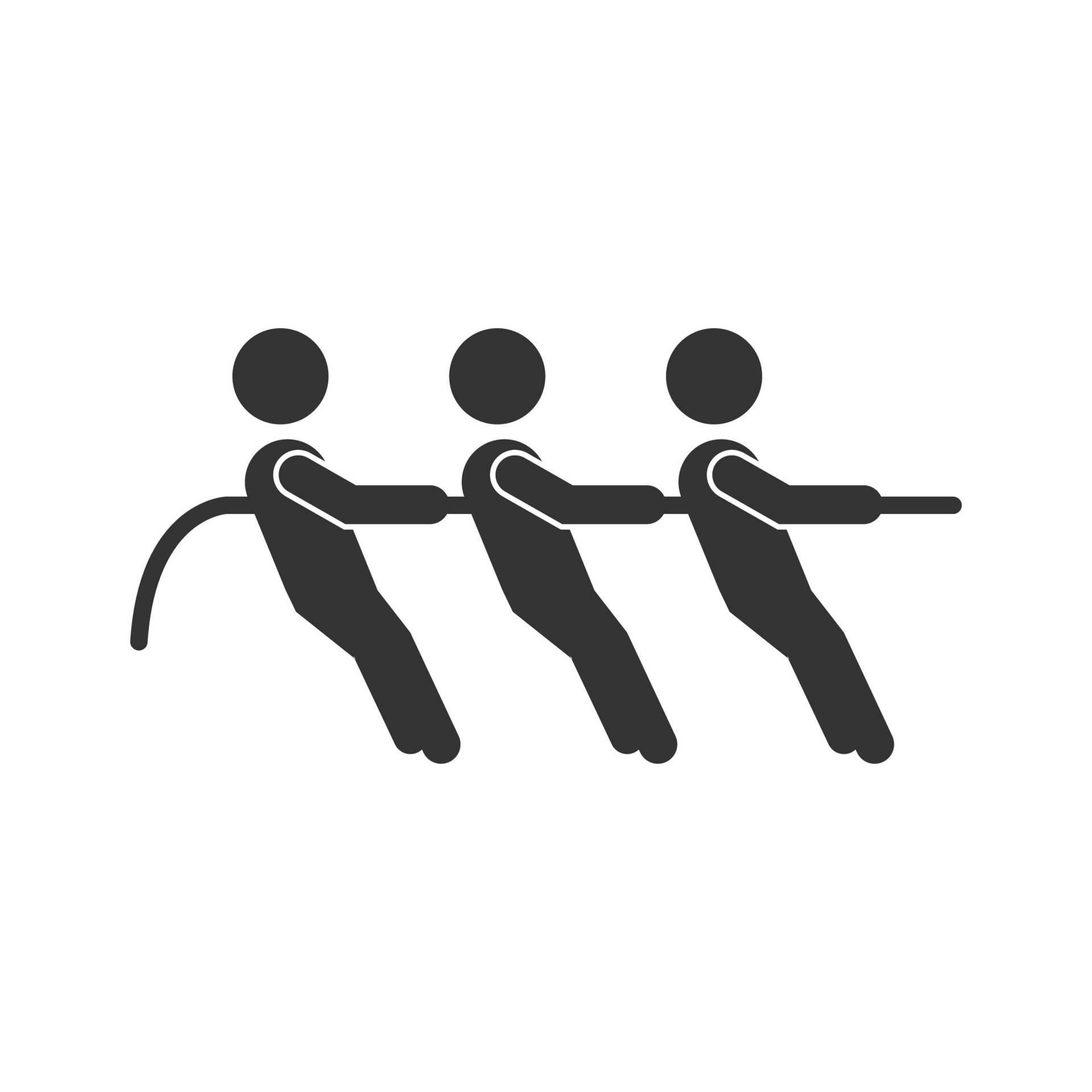 Vector illustration of tug of war icon in dark color and white background 26703583 Vector Art at ...