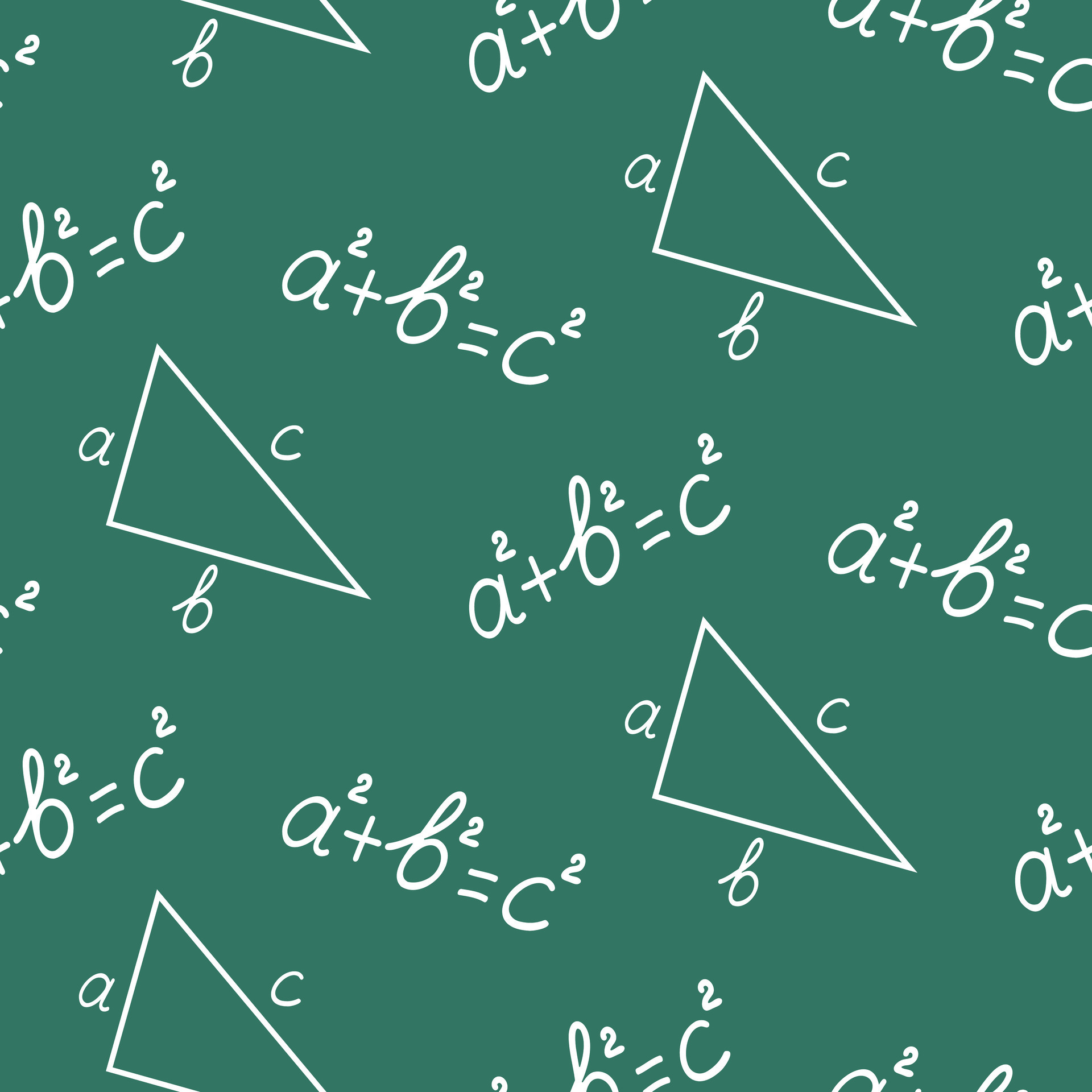 Seamless Pattern Of Hand Drawn Geometry Formula Pythagoras Theorem