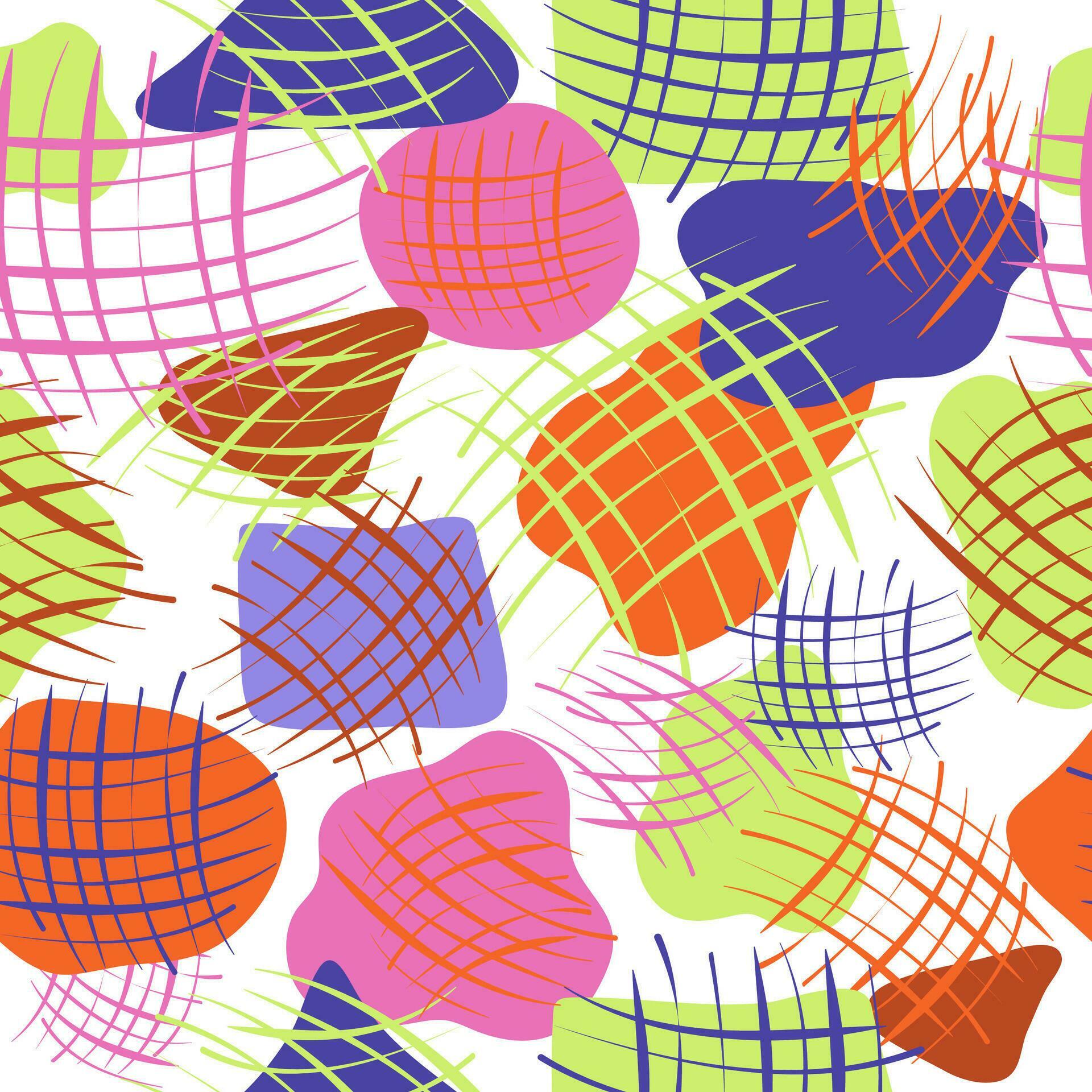 Colorful abstract pattern. Abstract outline drawing. Doodle. Seamless ...