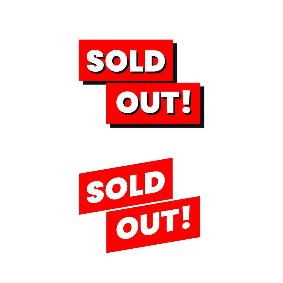 Sold out products shopping icon label button design vector 26718002 ...