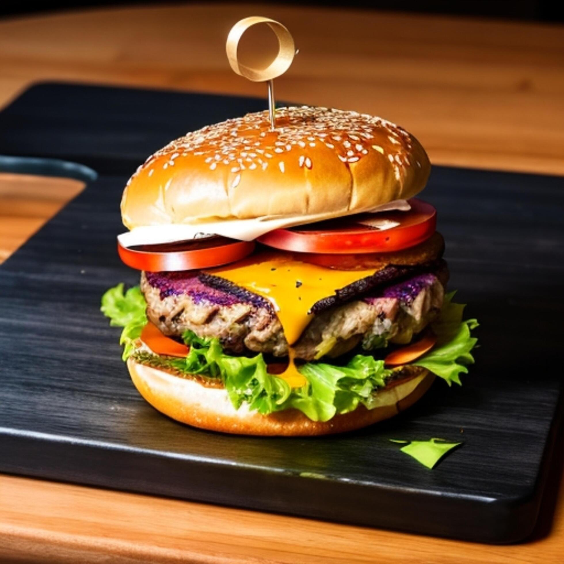 ai generative delicious beef burger, cheese burger. 26719993 Stock ...