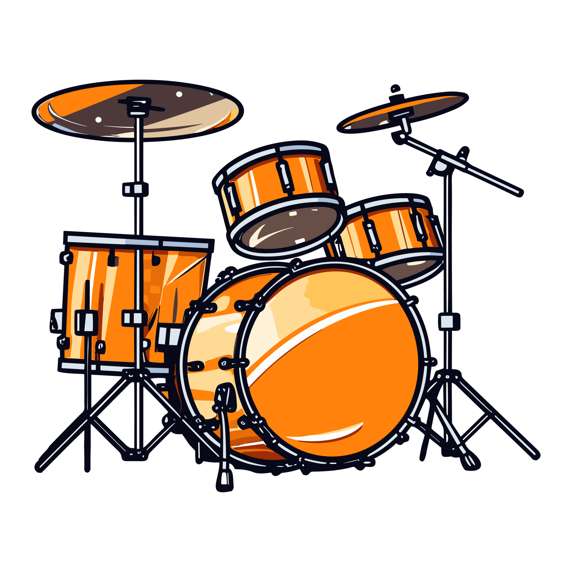drum set kit musical instruments illustration 26721302 PNG