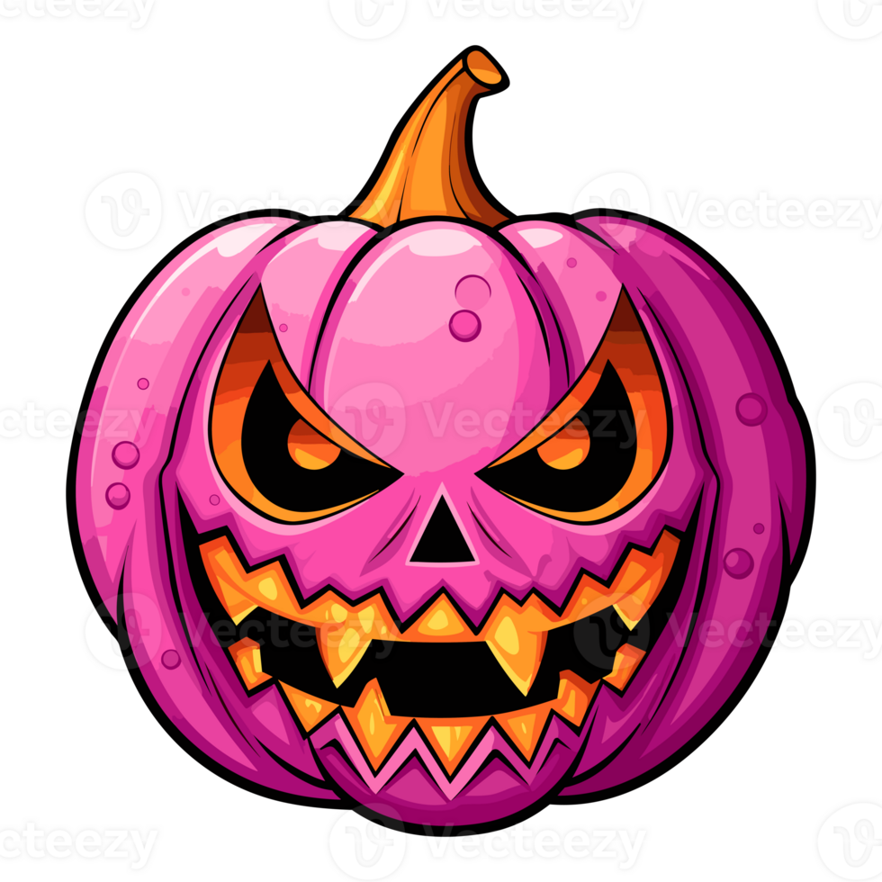 Halloween Pink Pumpkin Clipart, Monster Pink Pumpkin Jack O Lantern ...