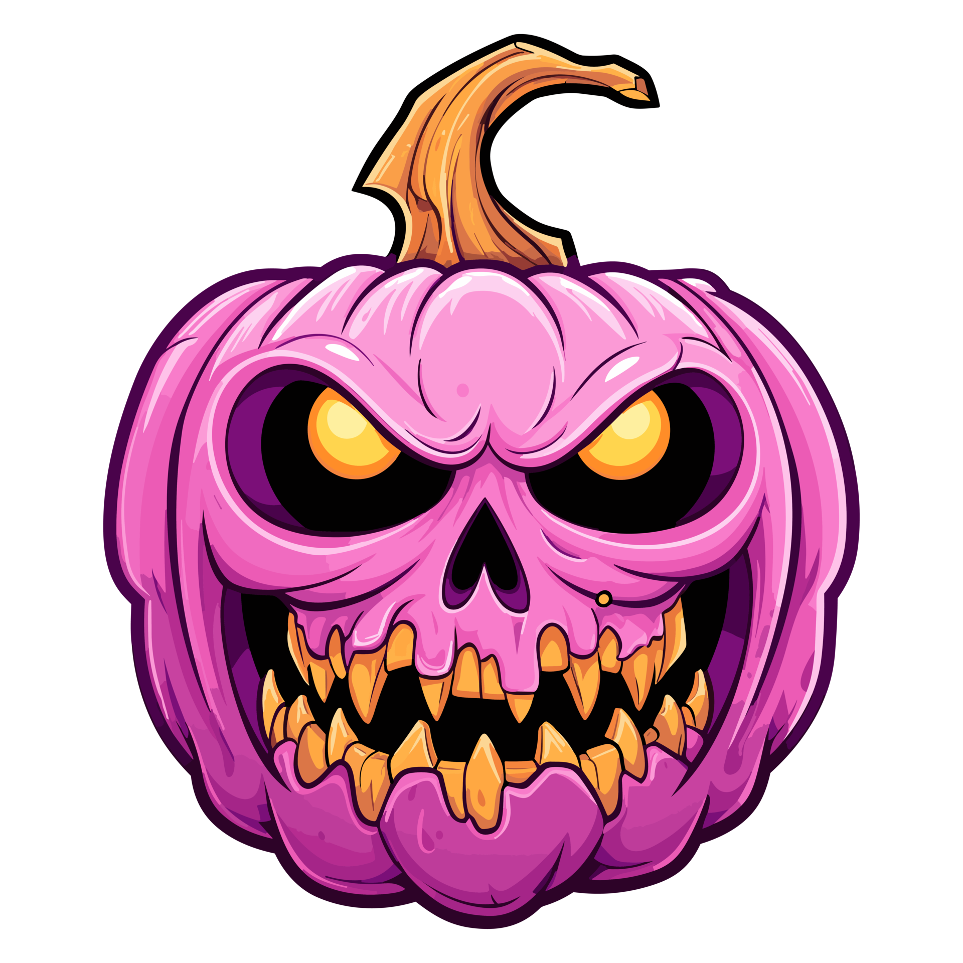 Halloween Pink Pumpkin Clipart, Monster Pink Pumpkin Jack O Lantern ...