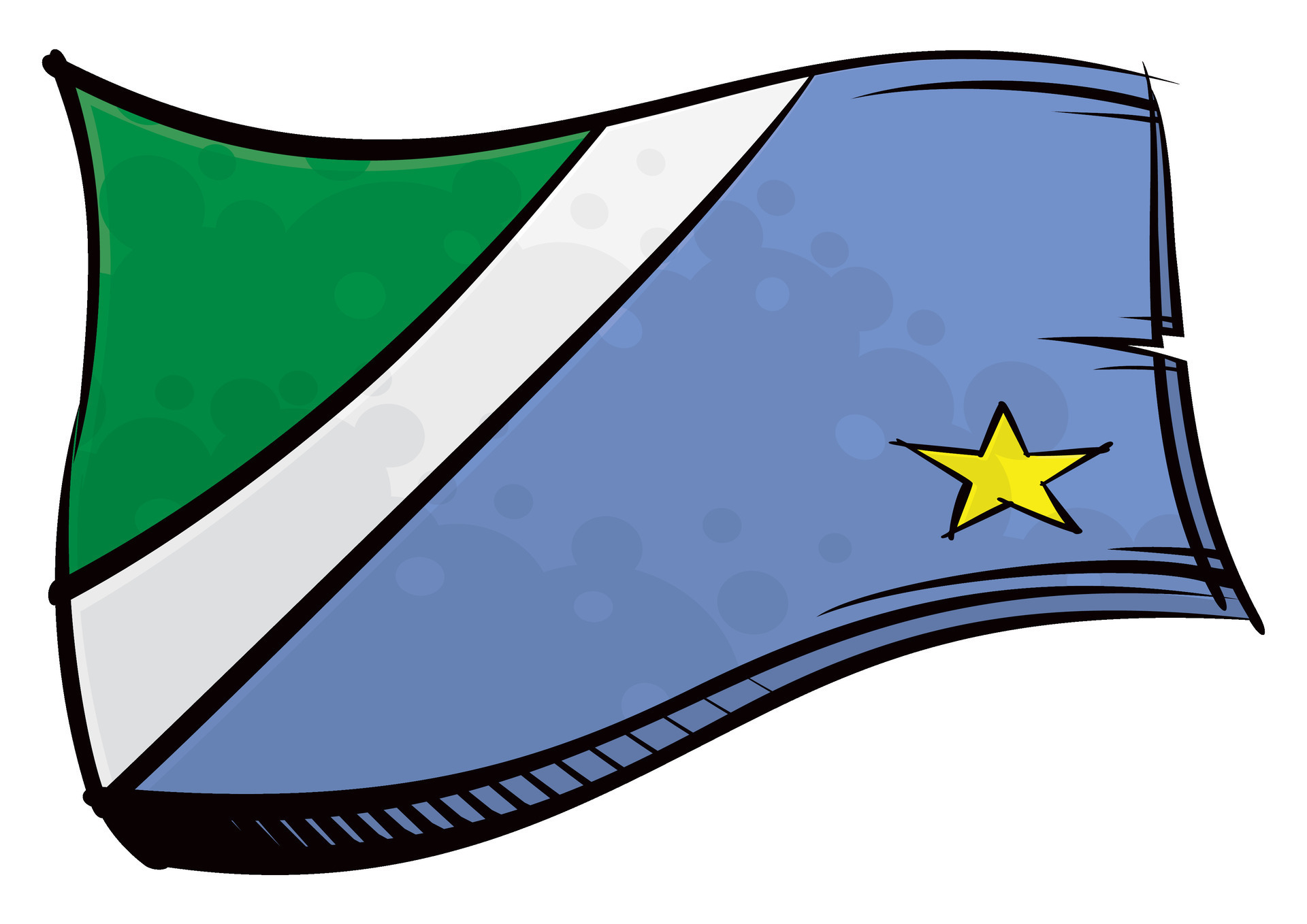 Painted Mato Grosso do Sul flag waving in wind 26724362 Vector Art at Vecteezy