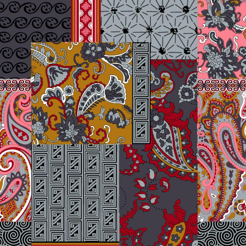 floral abstract pattern suitable for textile and printing needs ...