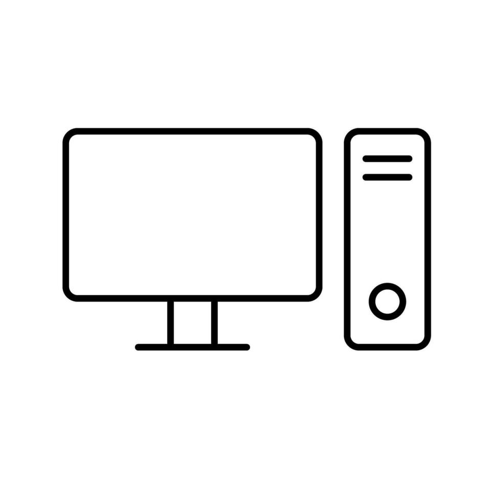 Simple computer and server icon. Vector. 26728951 Vector Art at Vecteezy