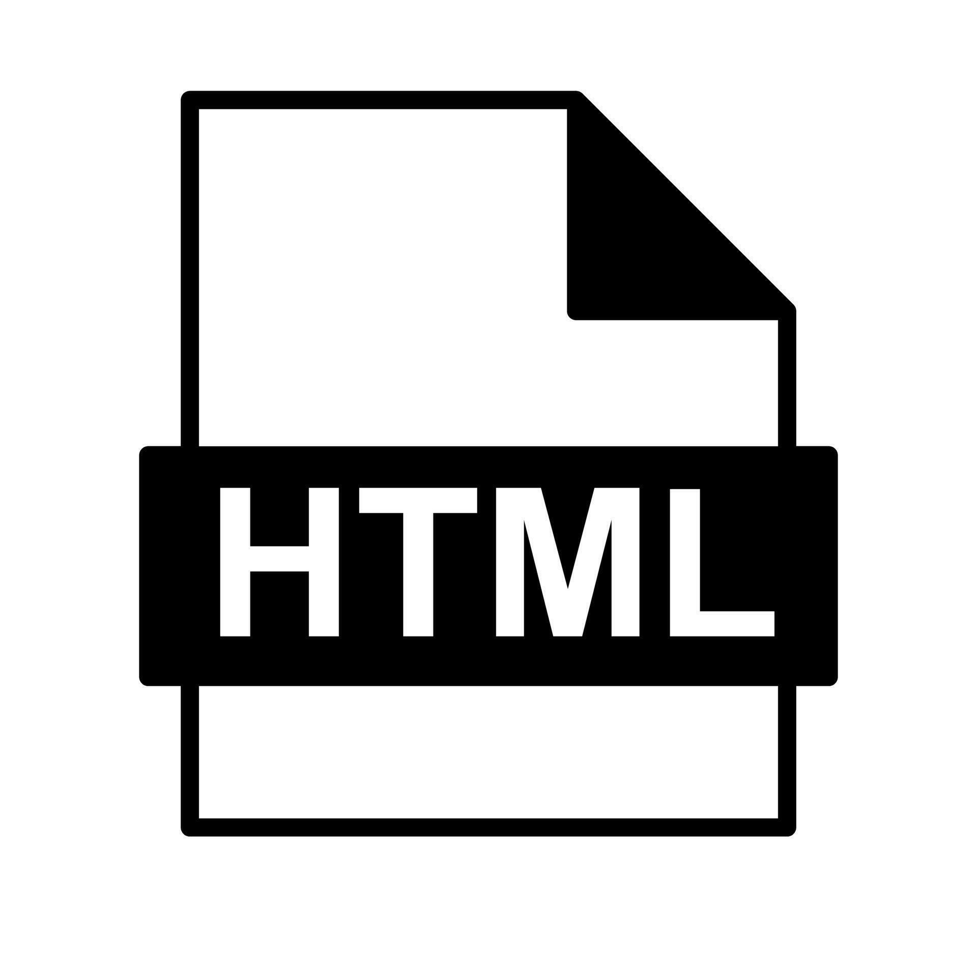 sencillo html archivo icono. html código datos. vector. 26729255 Vector ...