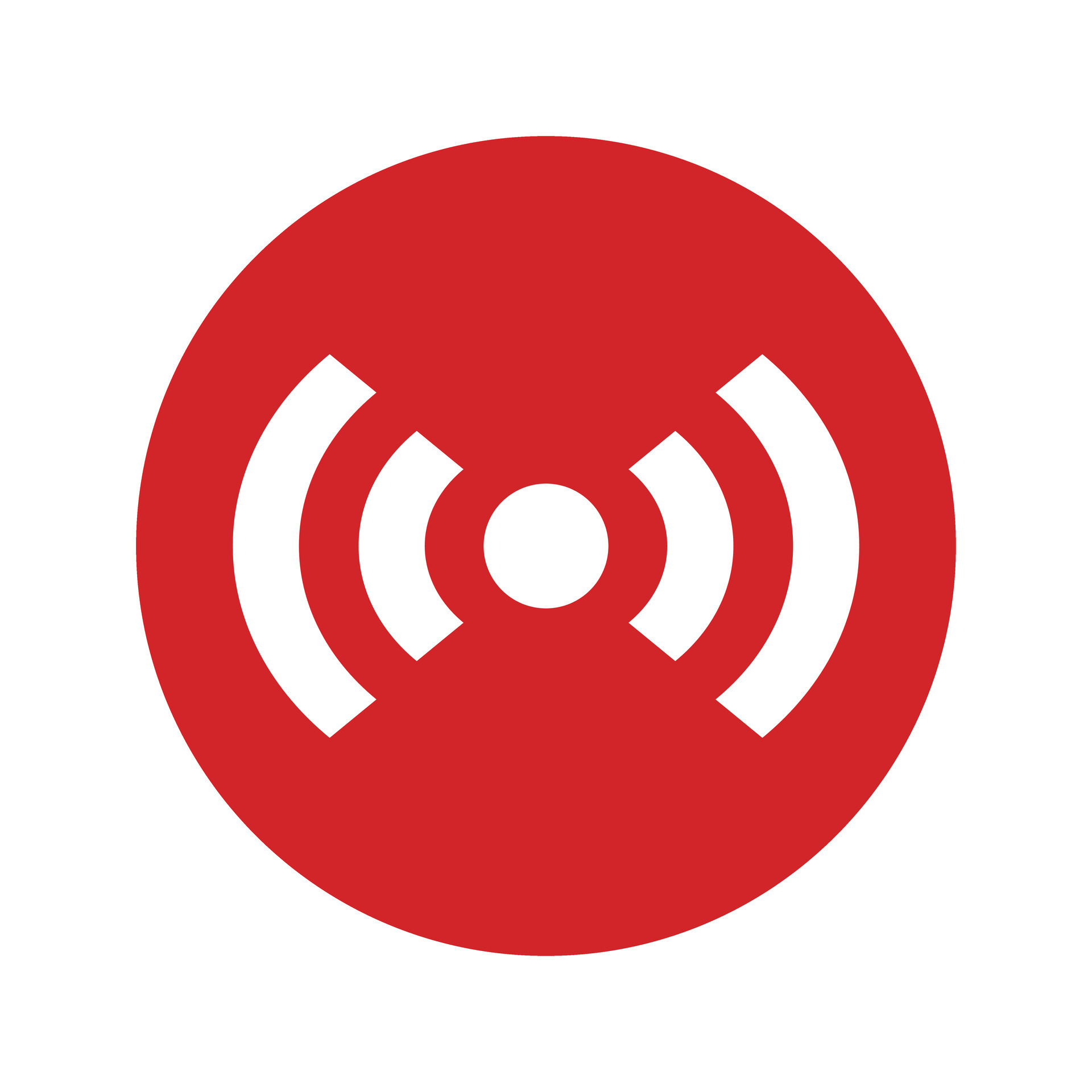 Live streaming icon in red circle, live broadcast. Live internet and live TV broadcast. Vector ...