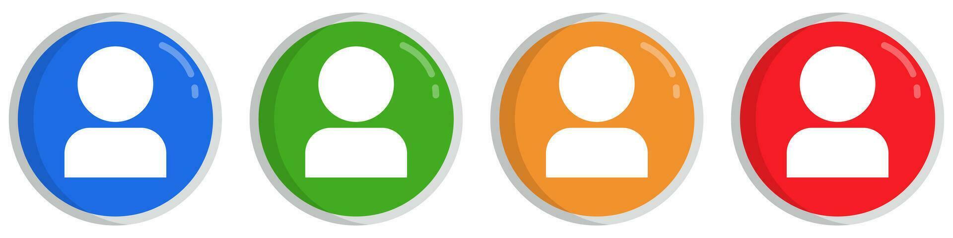 Flat design round user icon set. Vector. 26729566 Vector Art at Vecteezy