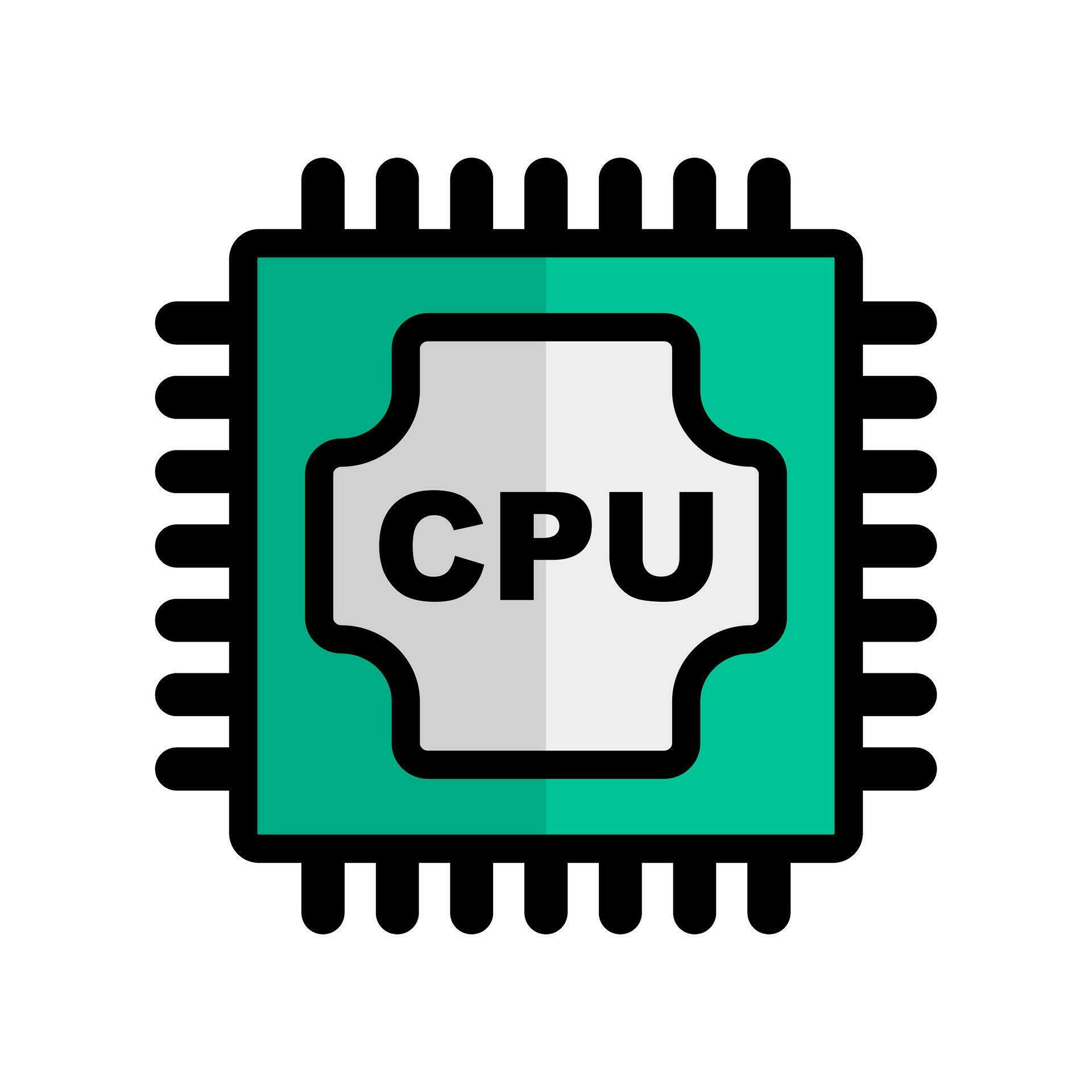 Modern CPU icon. cpu chip. Electronic component. Vector. 26729574 Vector Art at Vecteezy