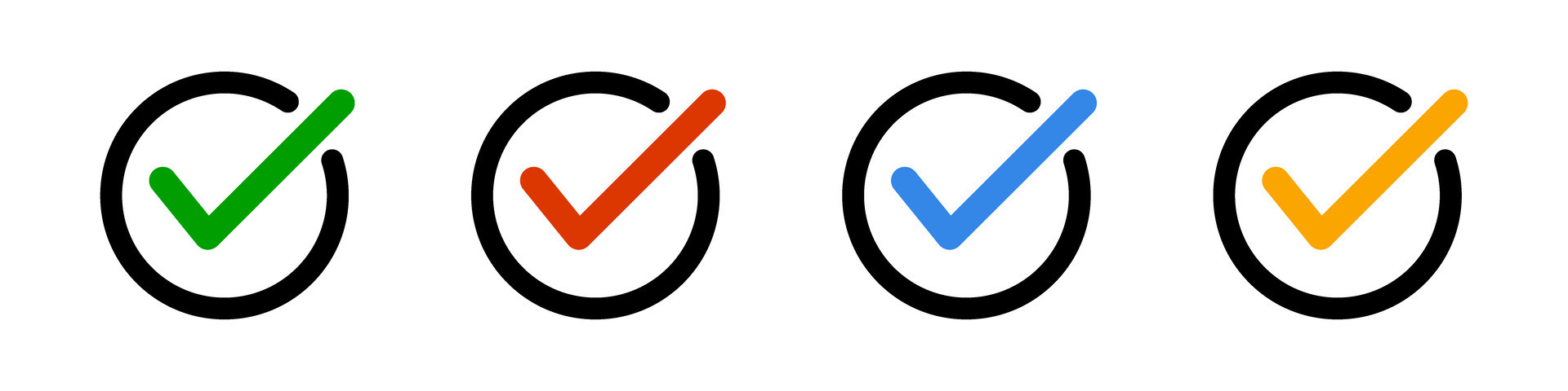 Flat design round checkbox icon set. Vector. 26729843 Vector Art at ...