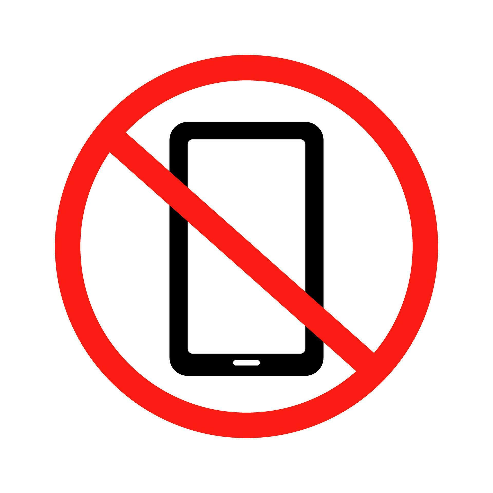 Smartphone use prohibited. Cell phone use prohibited. Vector. 26730004 ...