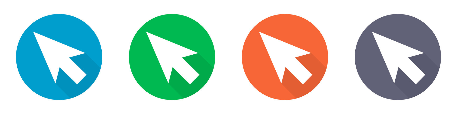 Round Mouse Cursor Icon Set. Mouse pointer set. Vector. 26730028 Vector ...