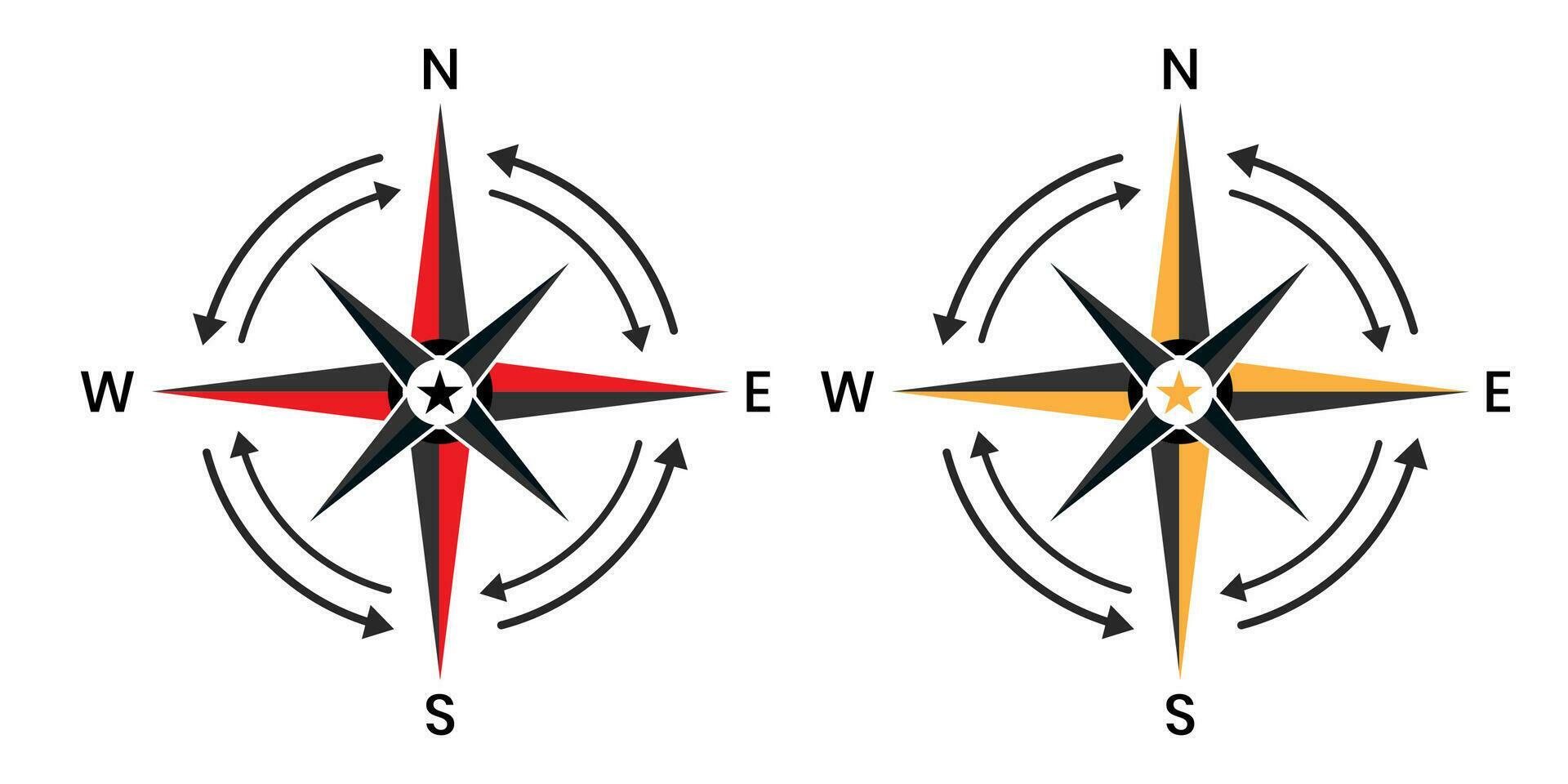 Compass Pointer Icon With White Background Direction Map Navigation Symbol 26730776 Vector