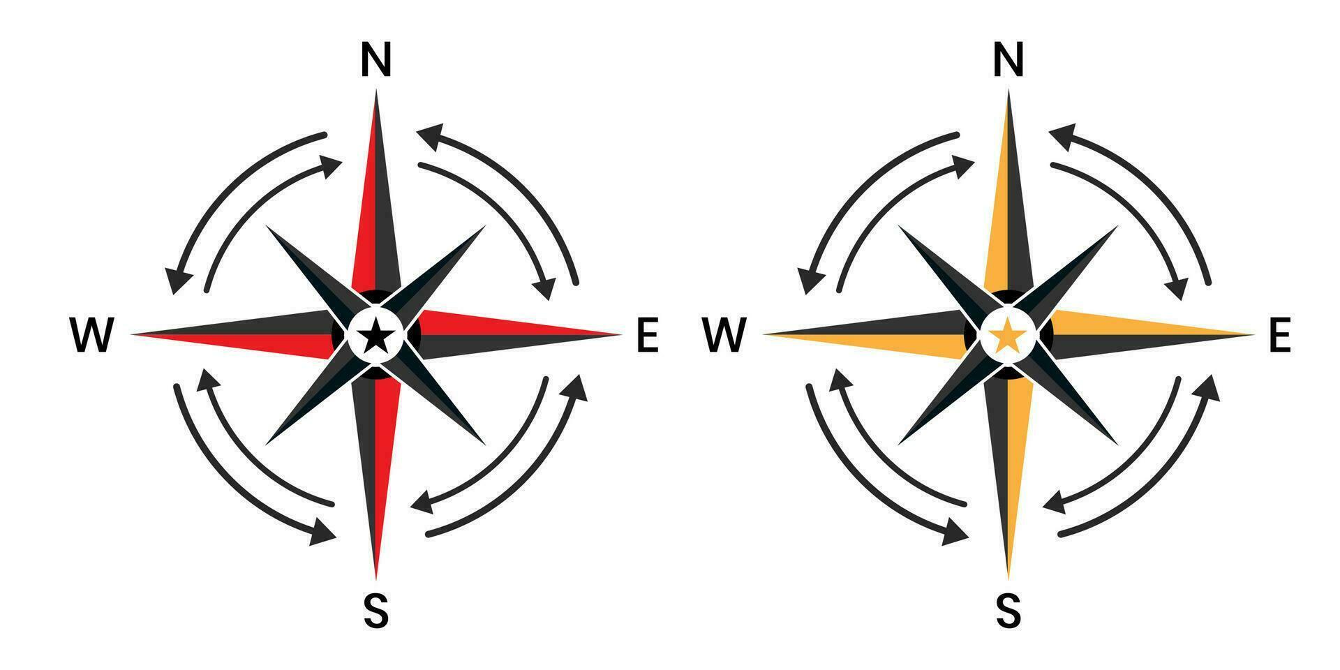 Compass pointer icon with white background, Direction, map navigation ...