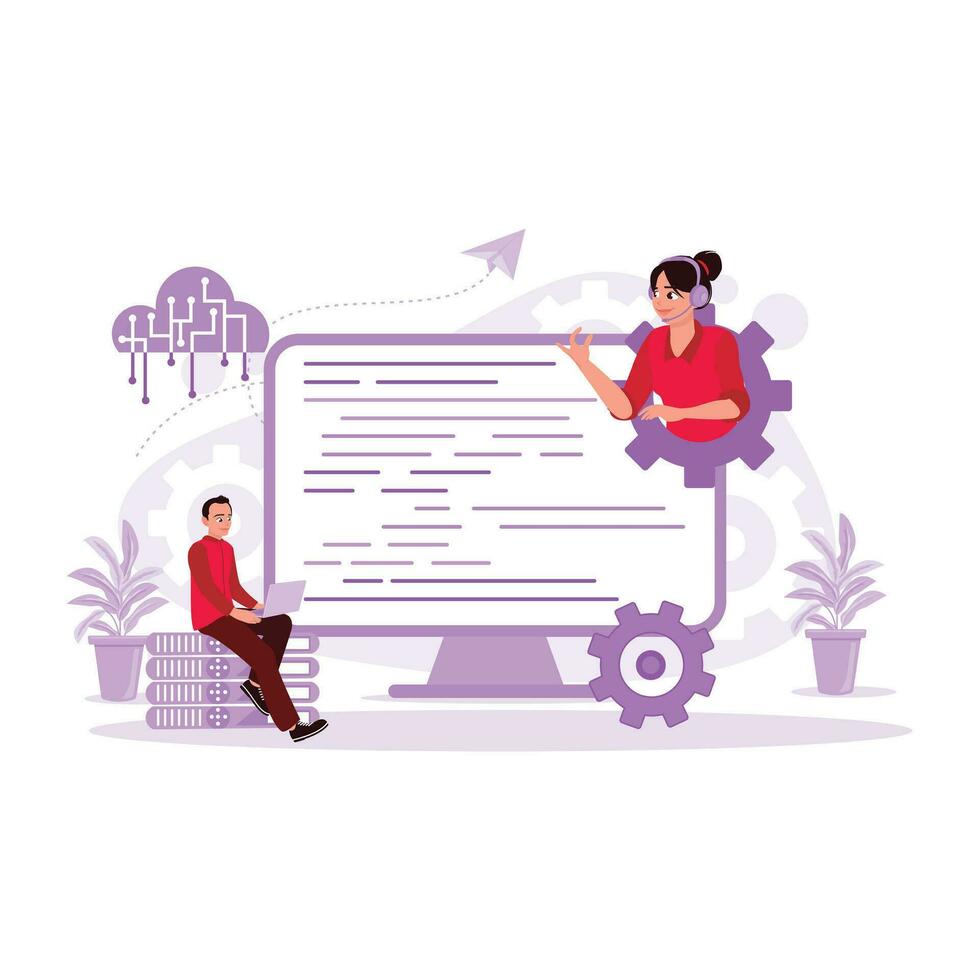Programmers Develop Website Programming And Coding Technologies Trend