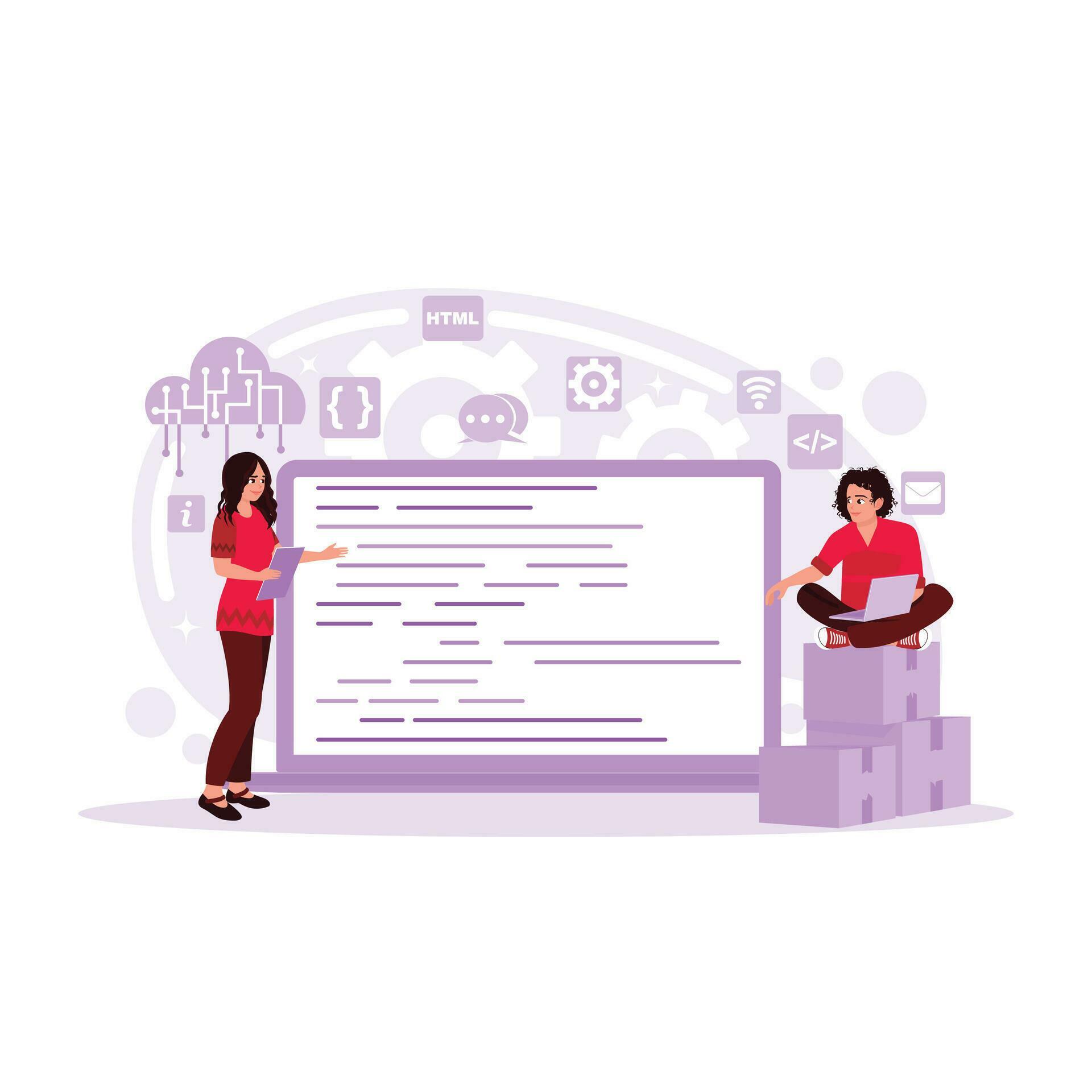 Close Up Coding On Screen Woman Hands Coding Html And Programming On A