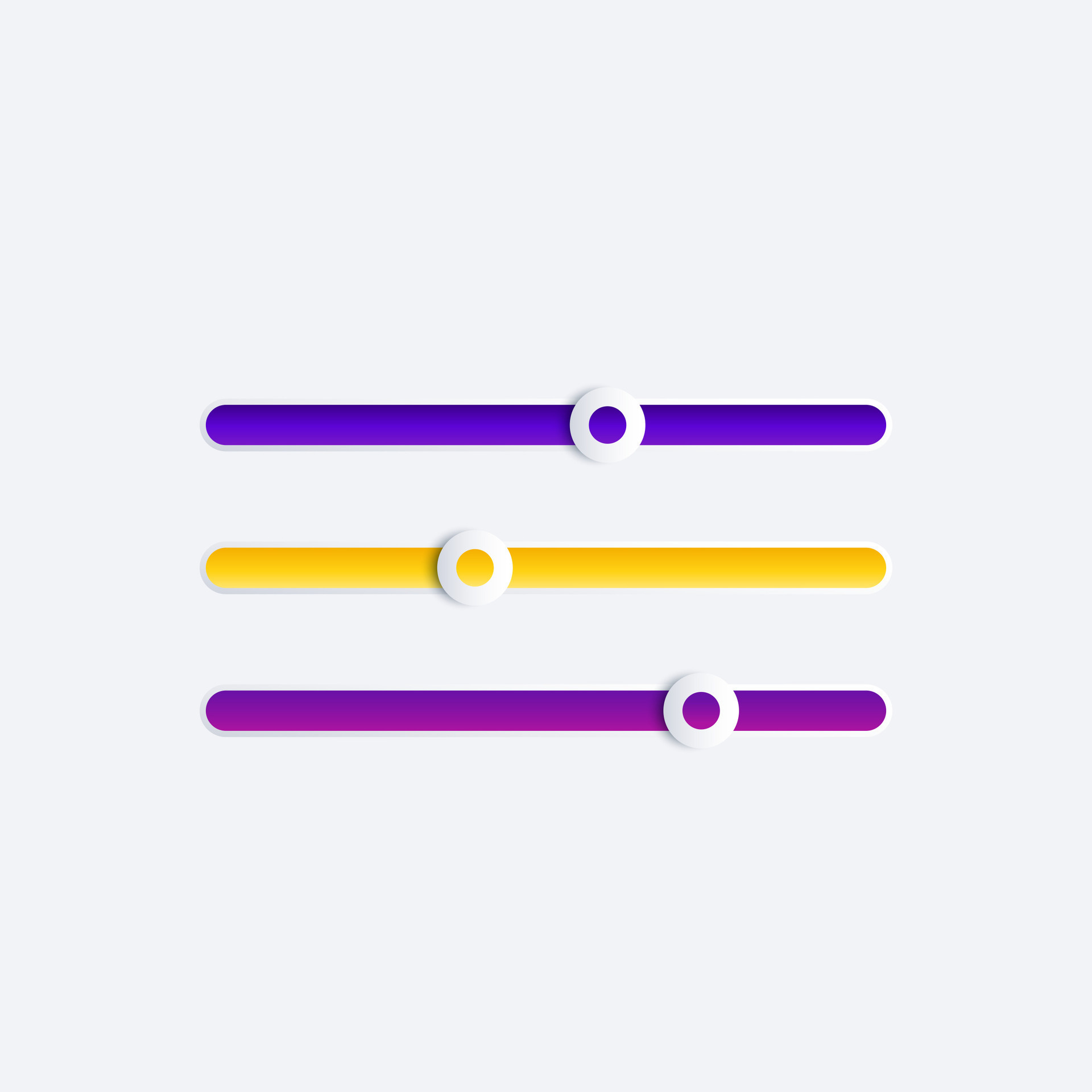 slider bars for web and apps, vector interface elements 26731436 Vector Art at Vecteezy