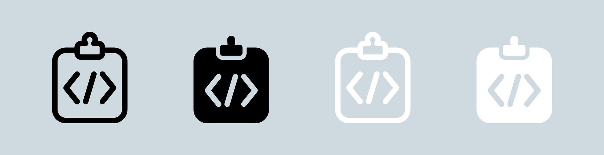 Coding icon set in black and white. Programming signs vector ...