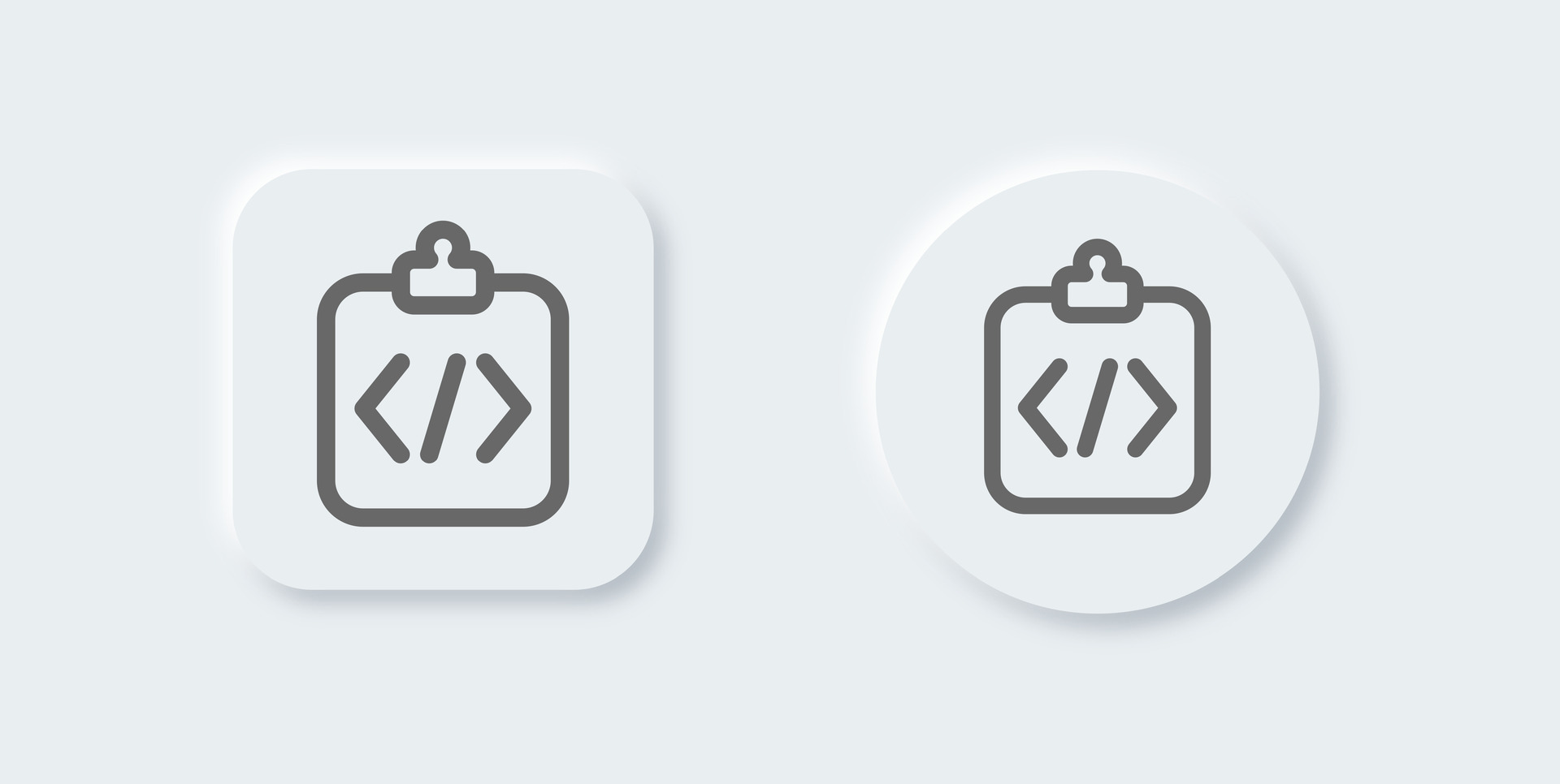 Coding Line Icon In Neomorphic Design Style Programming Signs Vector Illustration 26734416
