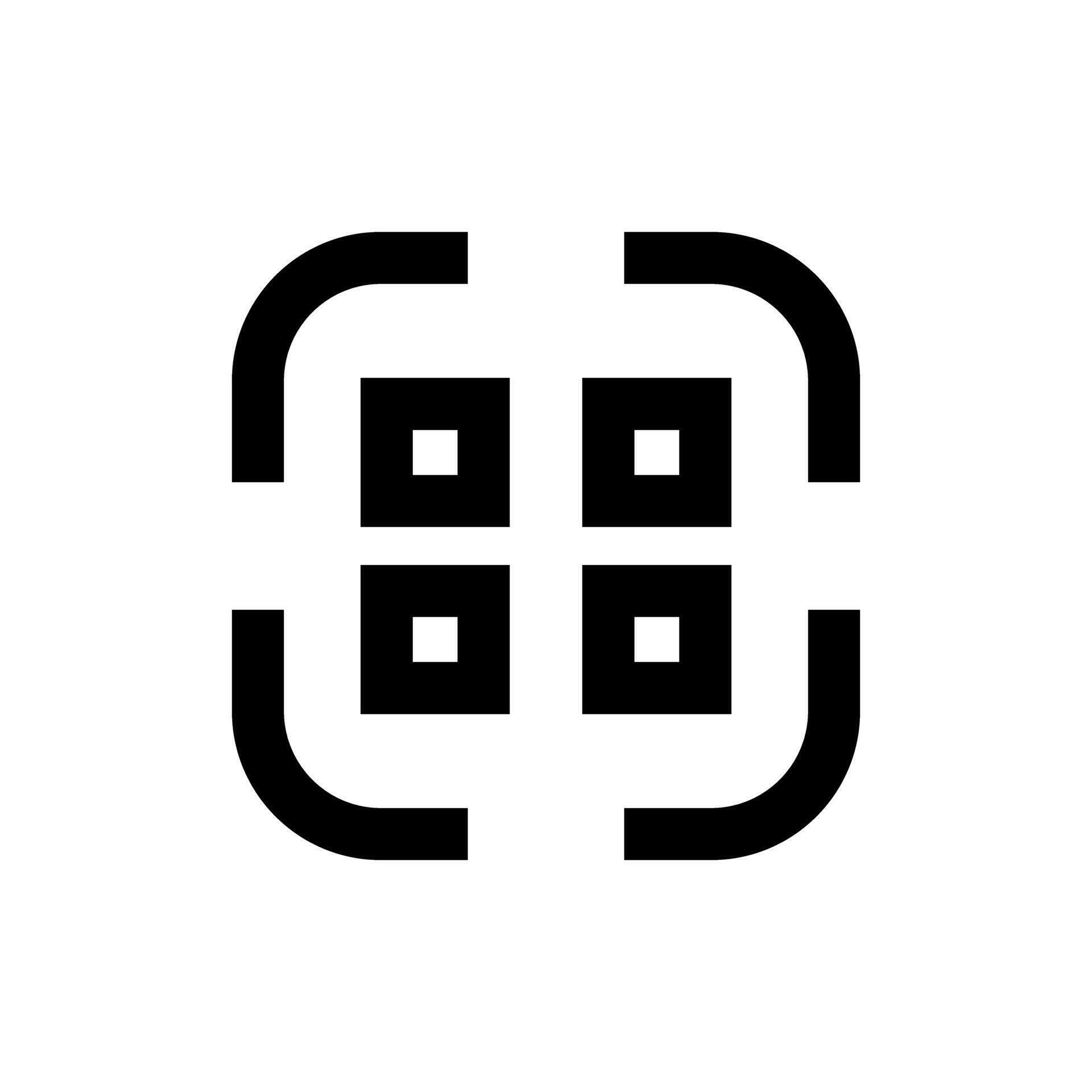 Modern Qr Code Scanning Icon Qr Payment Code Vector 26734771 Vector