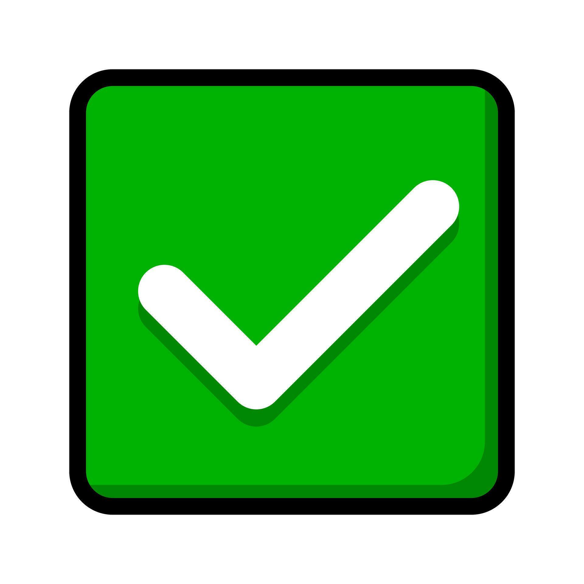 Flat design green square checkbox icon. Vector. 26734895 Vector Art at ...
