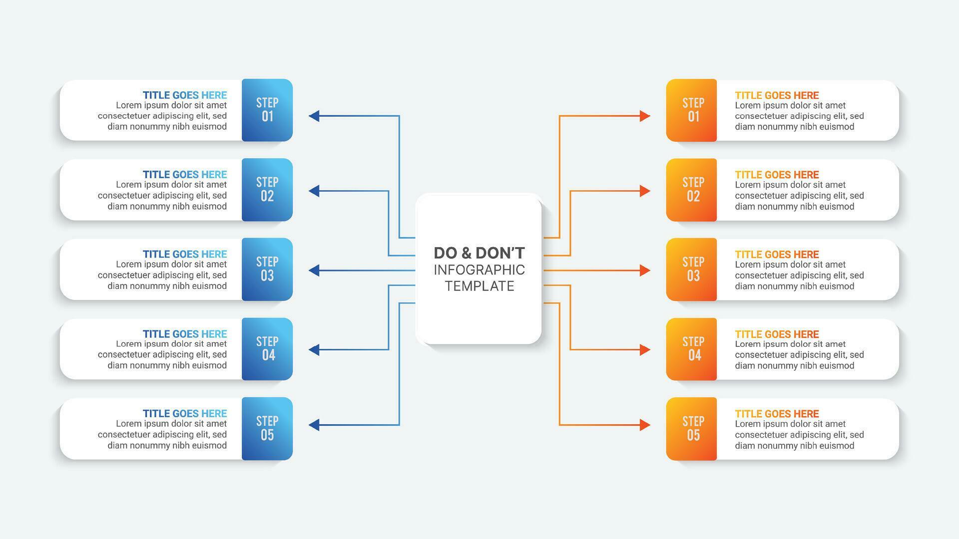 Process Workflow, Dos and Don'ts, Comparison Chart Infographic Template ...